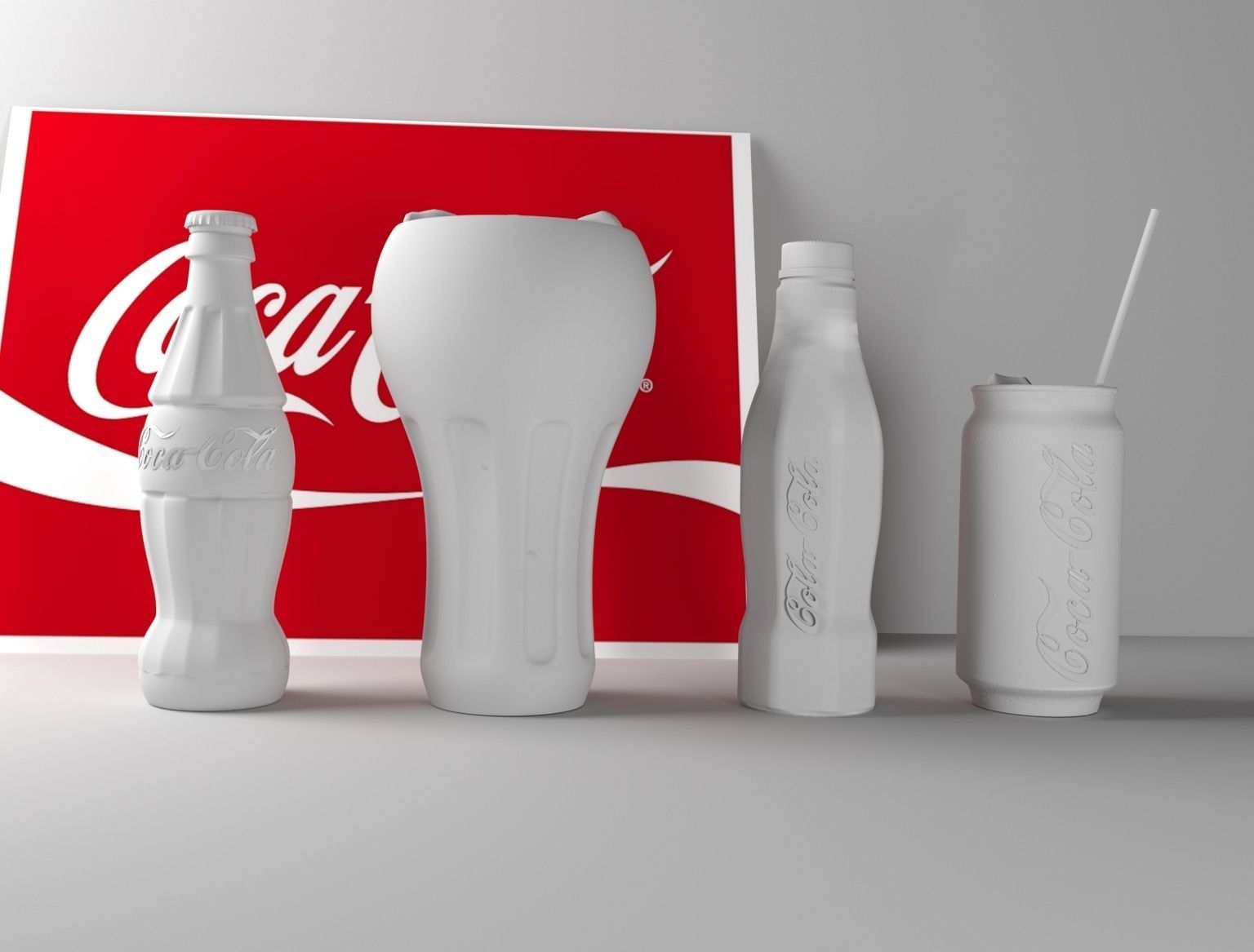 4 options for Coca-Cola packages 3D model | CGTrader