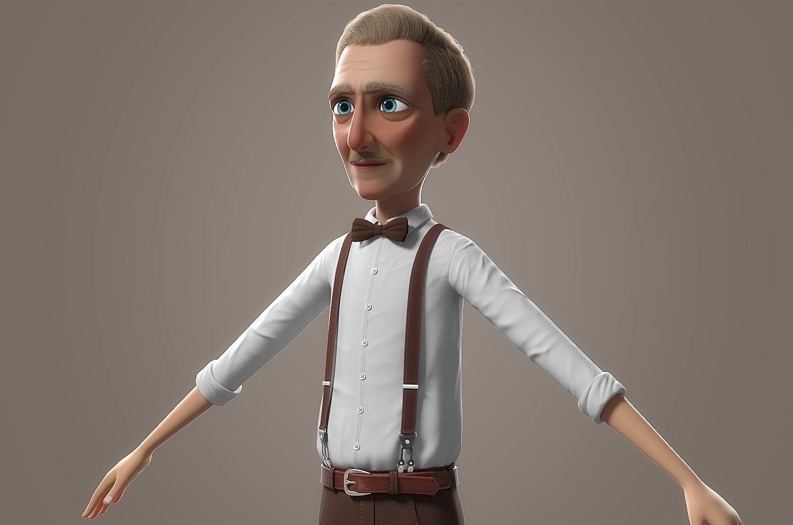 Cartoon Old Man Rigged 3D model rigged | CGTrader