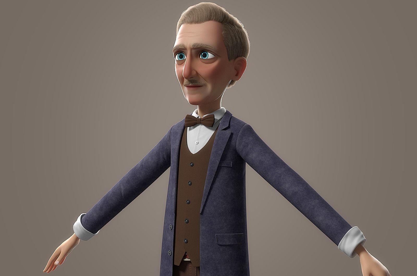 Cartoon Old Man Rigged 3D model rigged | CGTrader