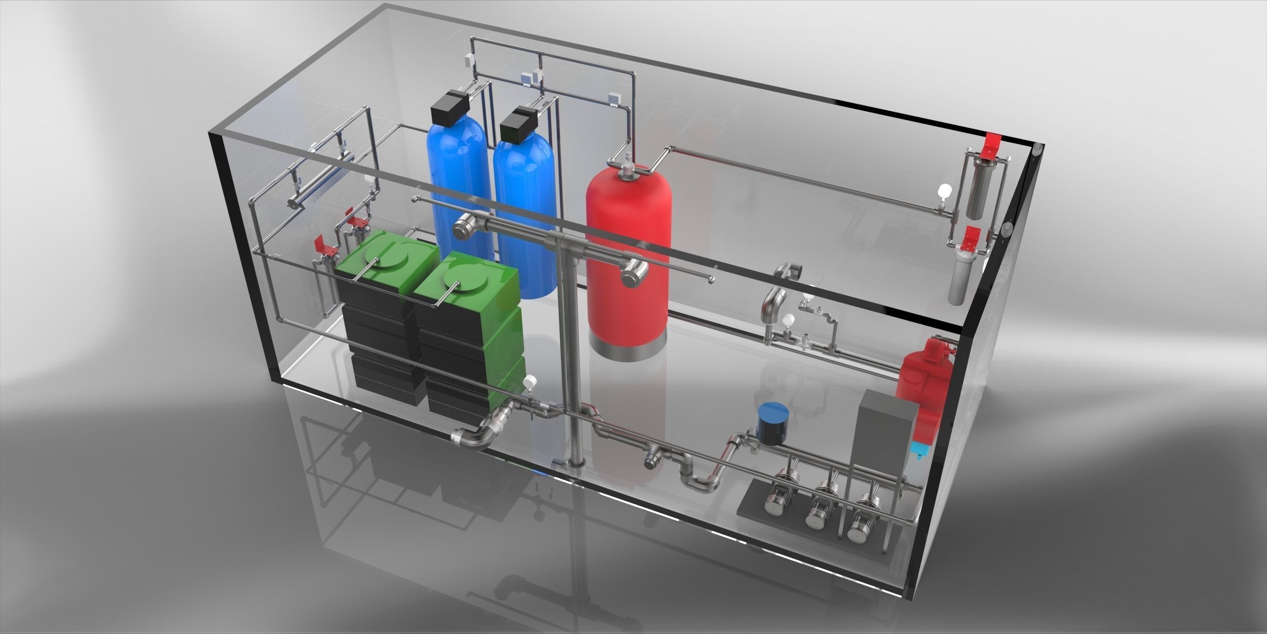 Water purification system 3D model | CGTrader
