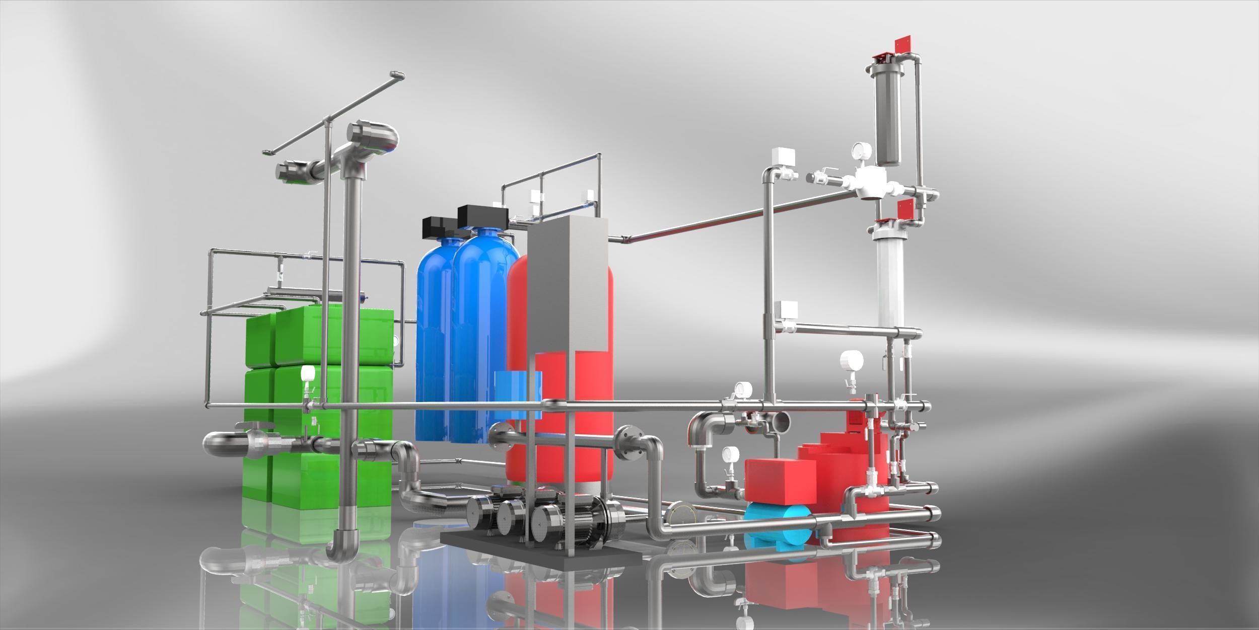 Water purification system 3D model | CGTrader
