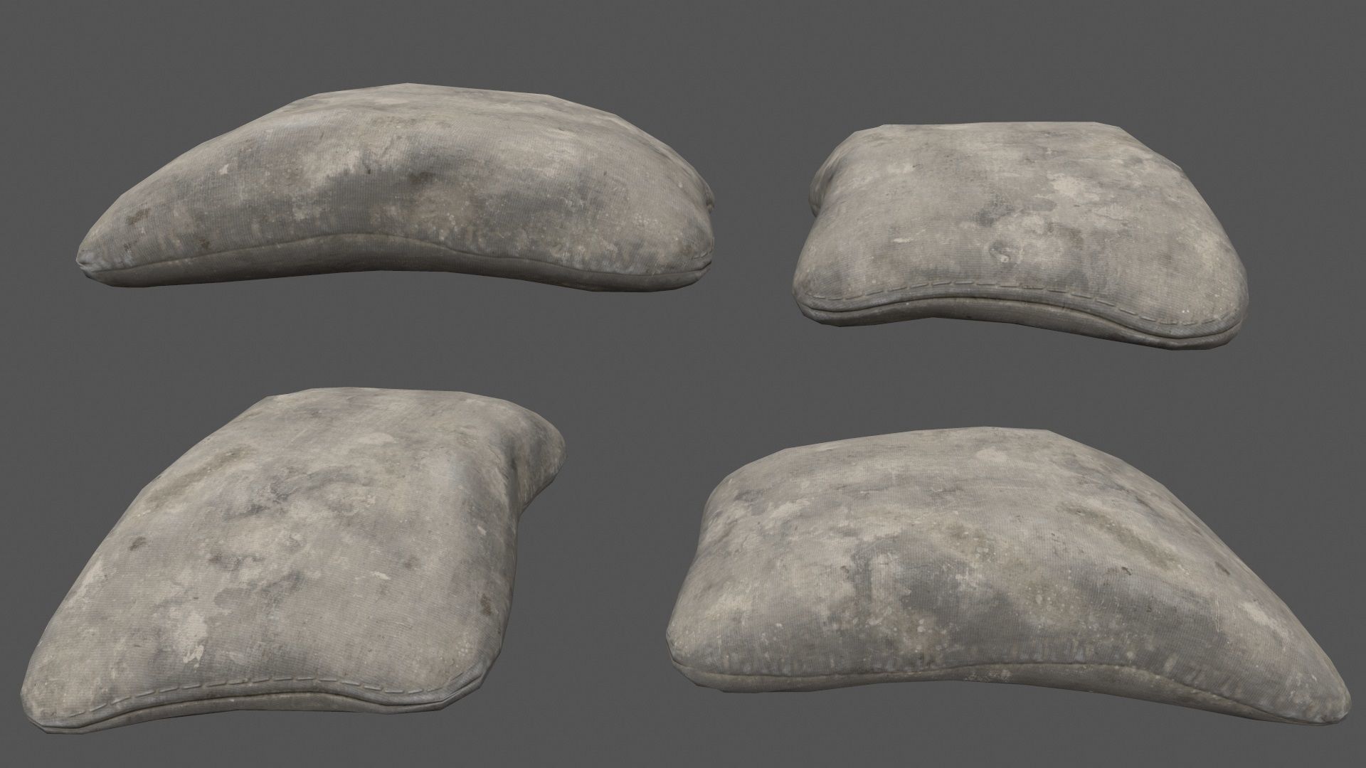 3D model sanbag set pile of rocks VR / AR / low-poly | CGTrader