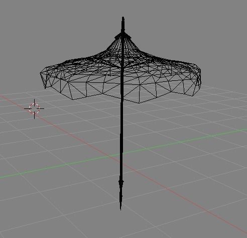 3D model Low Poly Gothic Pagoda Umbrella VR / AR / low-poly | CGTrader