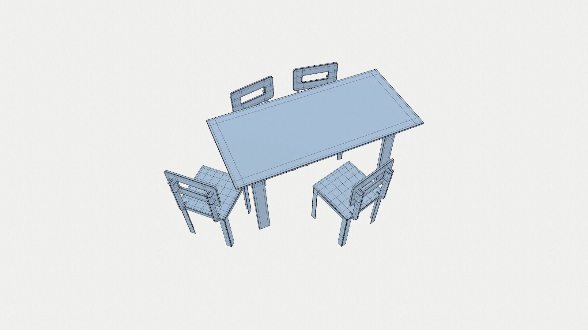 3D model Transparent Dining Table Set VR / AR / low-poly | CGTrader