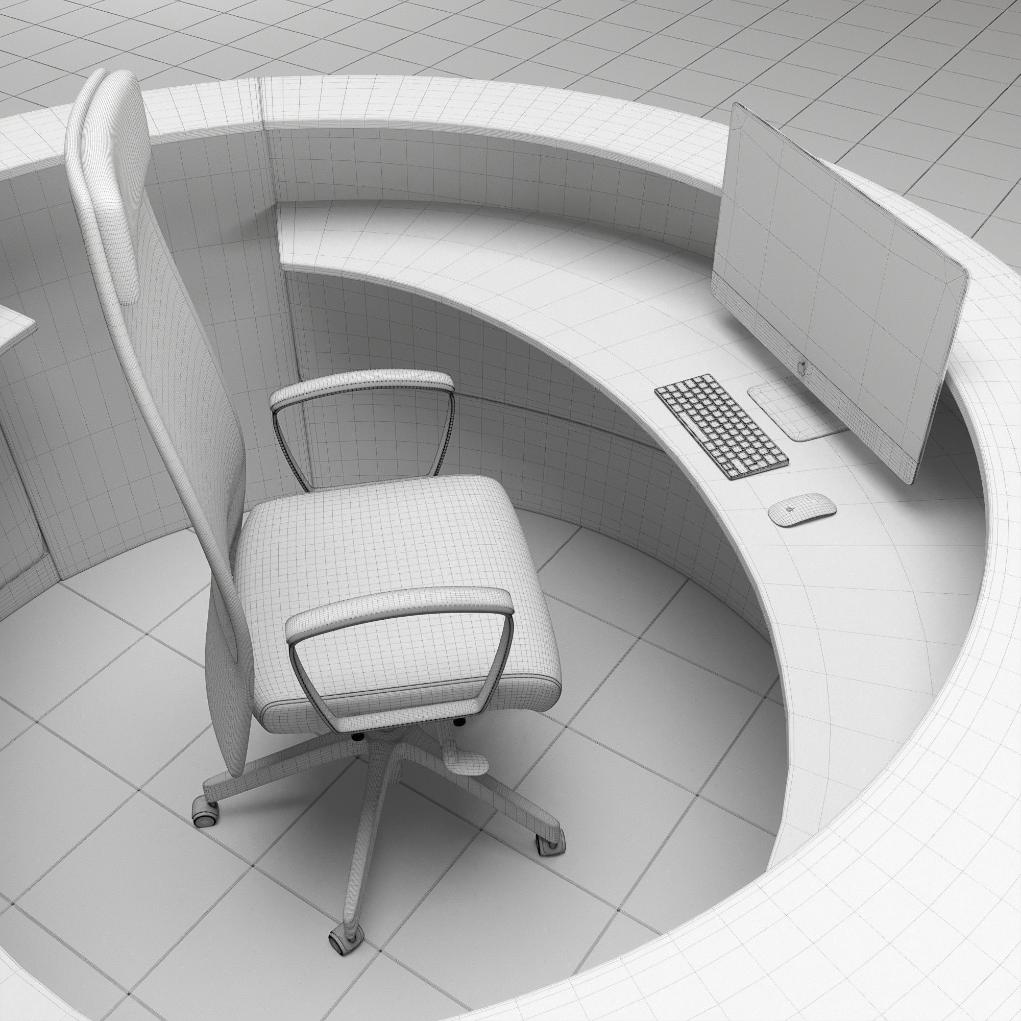 Reception Circle 3D model | CGTrader