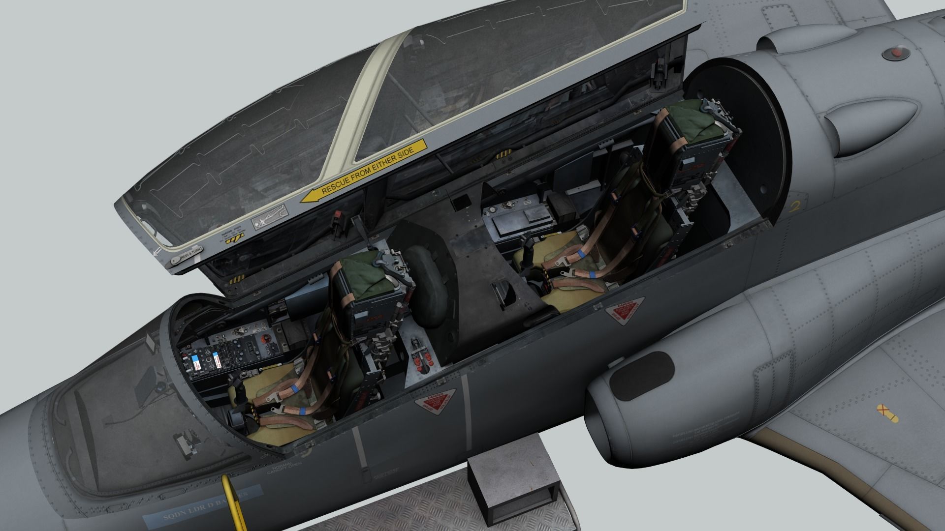 Hawk T1 3D Cockpit 3D model animated | CGTrader