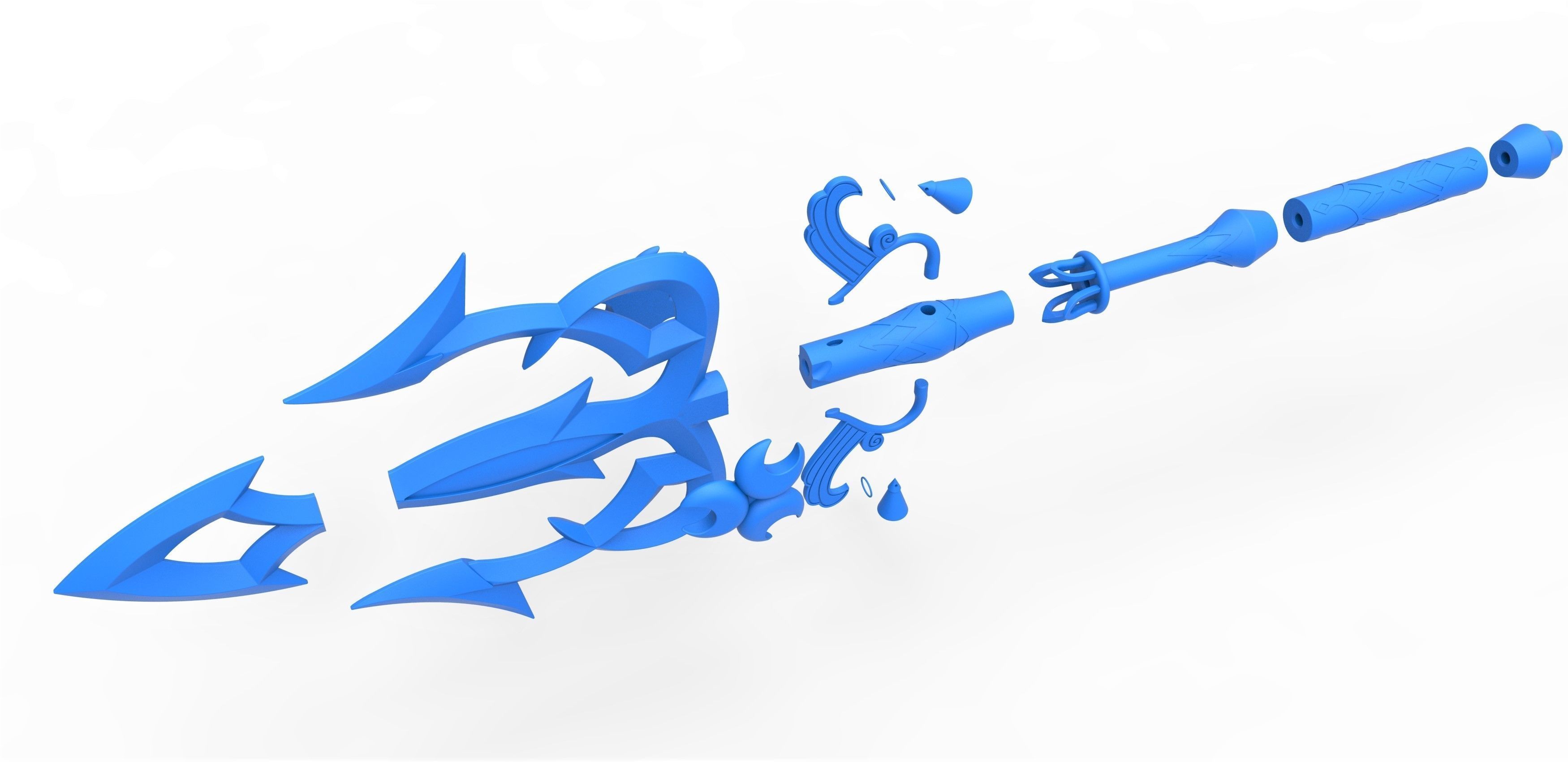 Lightscale trident from the game Legend of Zelda 3D model 3D printable ...