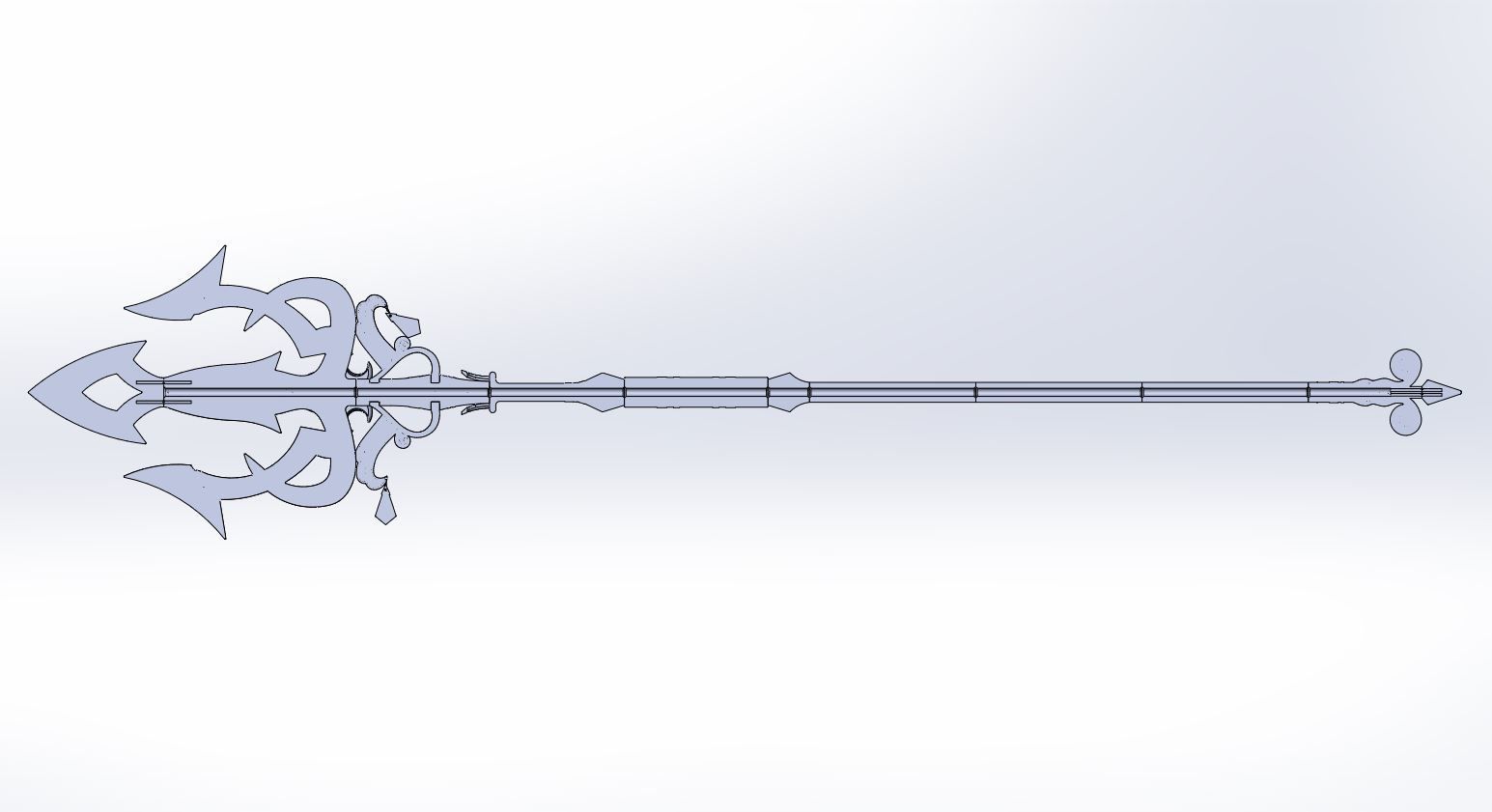 Lightscale trident from the game Legend of Zelda 3D model 3D printable ...