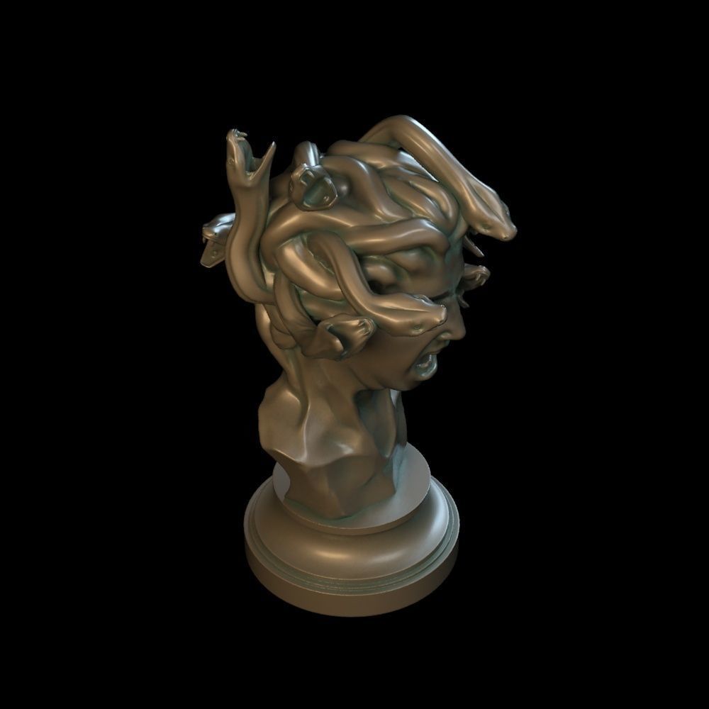 Medusa model statue of snake 3D model 3D printable | CGTrader