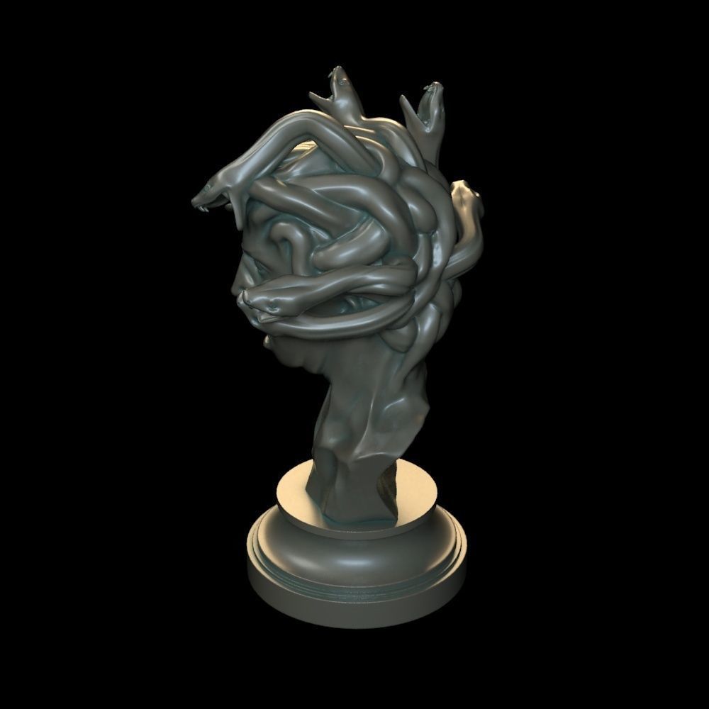 Medusa model statue of snake 3D model 3D printable | CGTrader