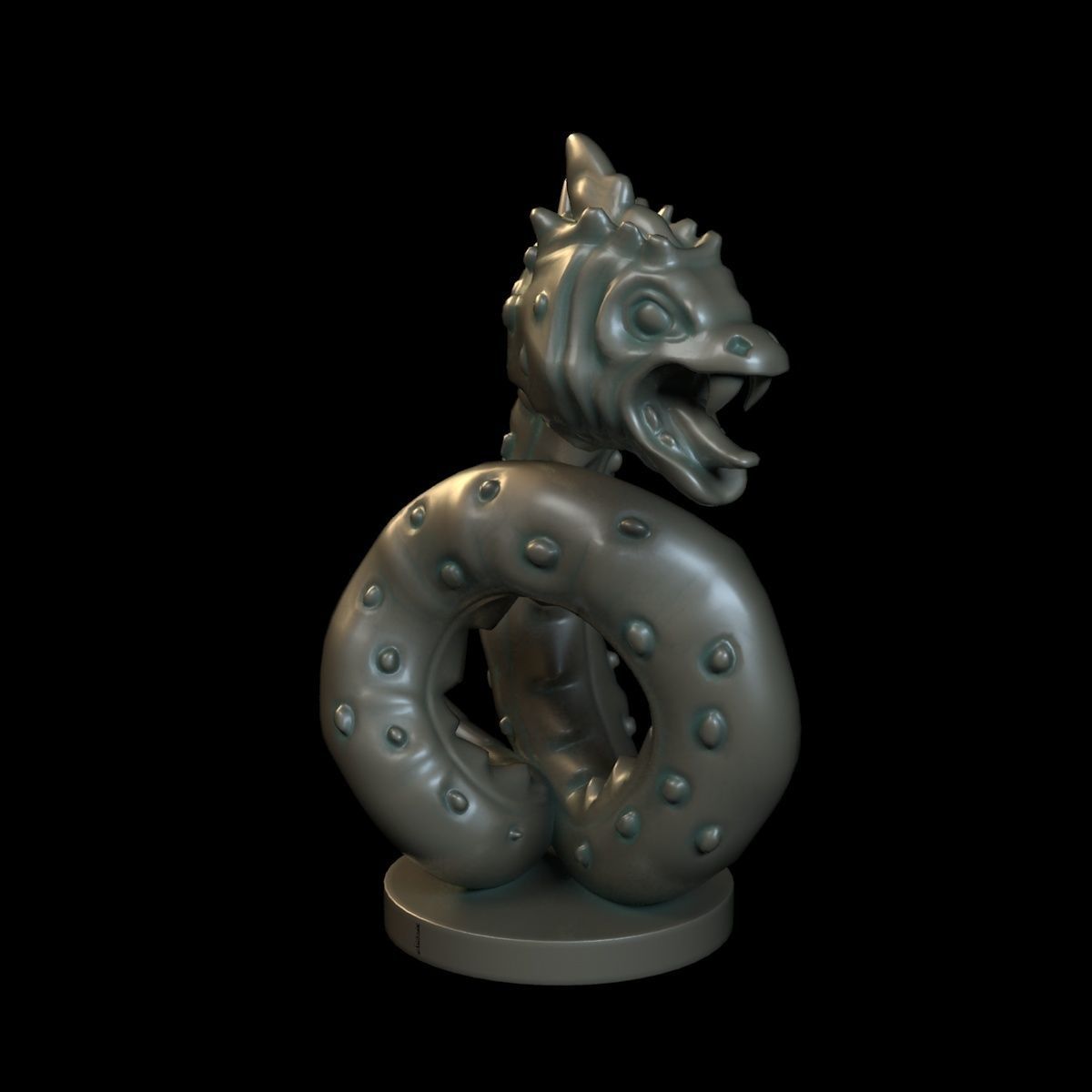Snake sculpture 3D model 3D printable | CGTrader