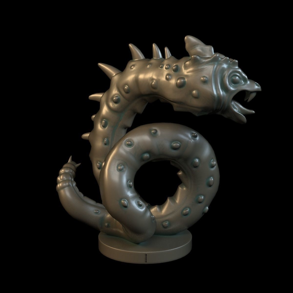 Snake sculpture 3D model 3D printable | CGTrader