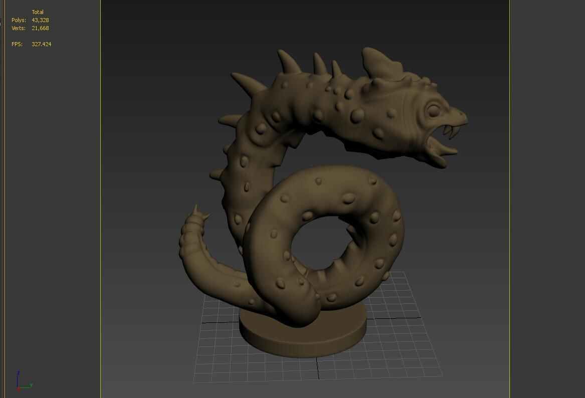 Snake sculpture 3D model 3D printable | CGTrader