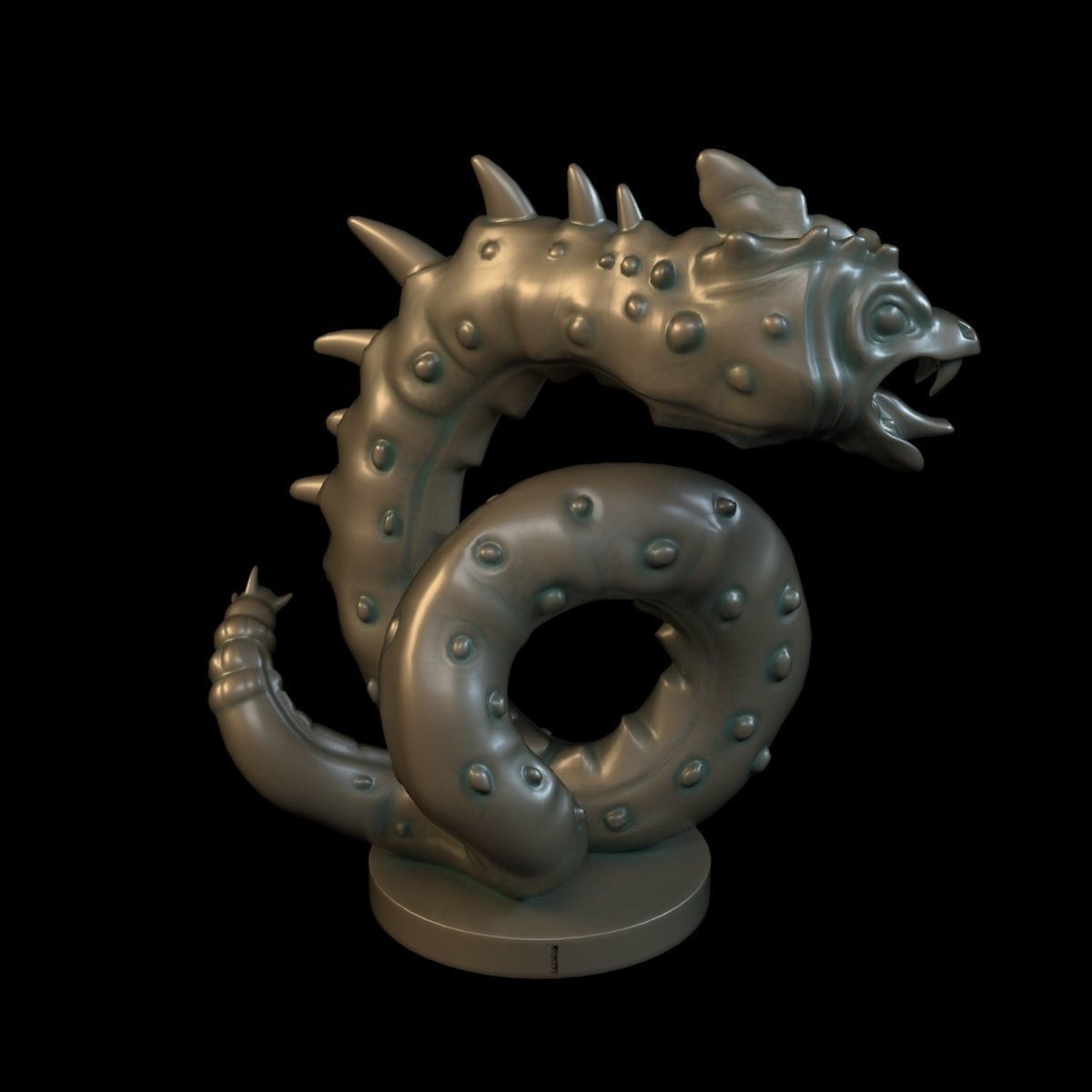 Snake sculpture 3D model 3D printable | CGTrader