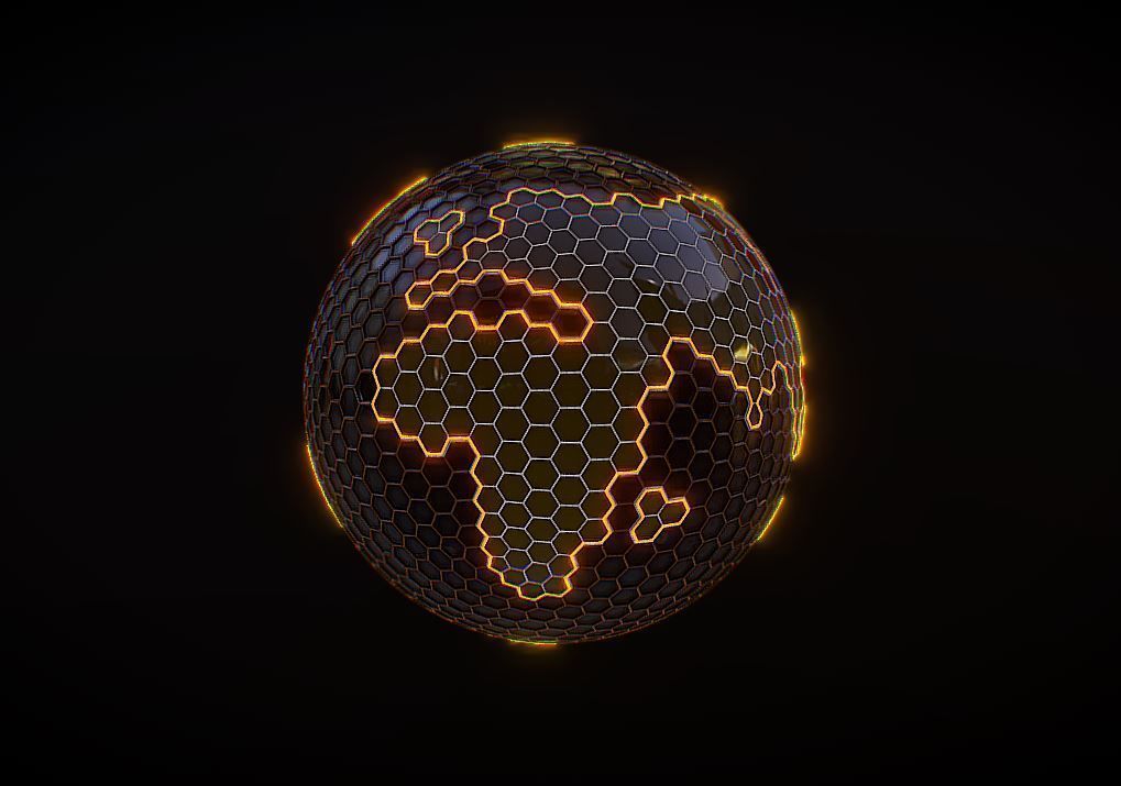 Hexagon Planet Earth 3D model | CGTrader