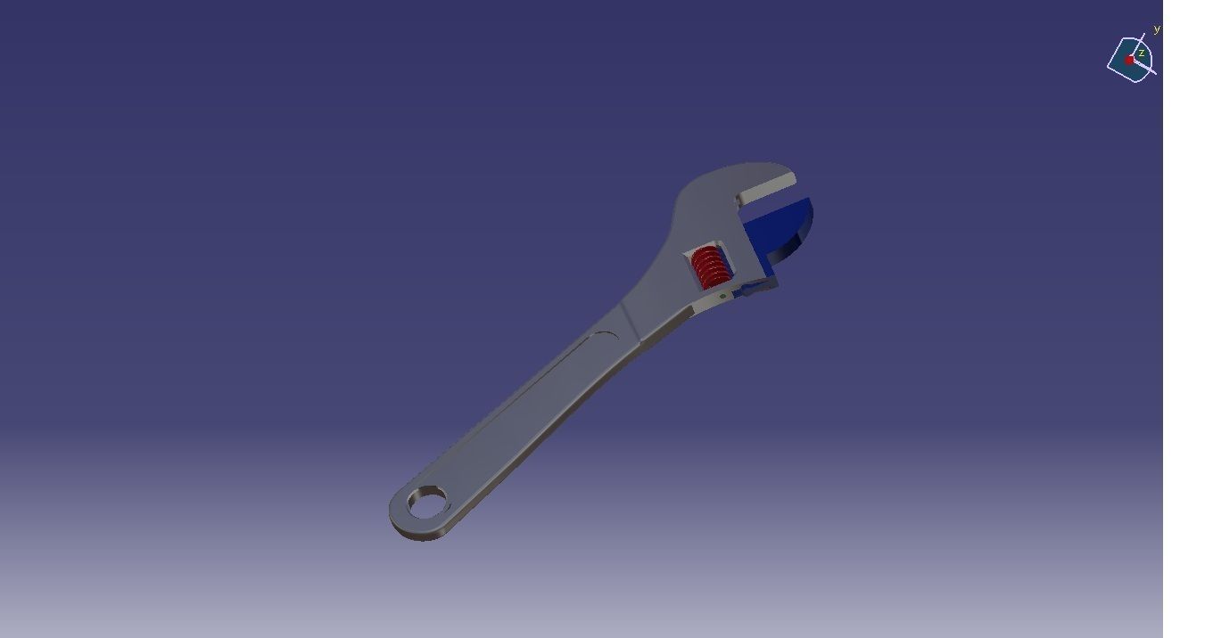 Adjustable wrench free 3D model | CGTrader