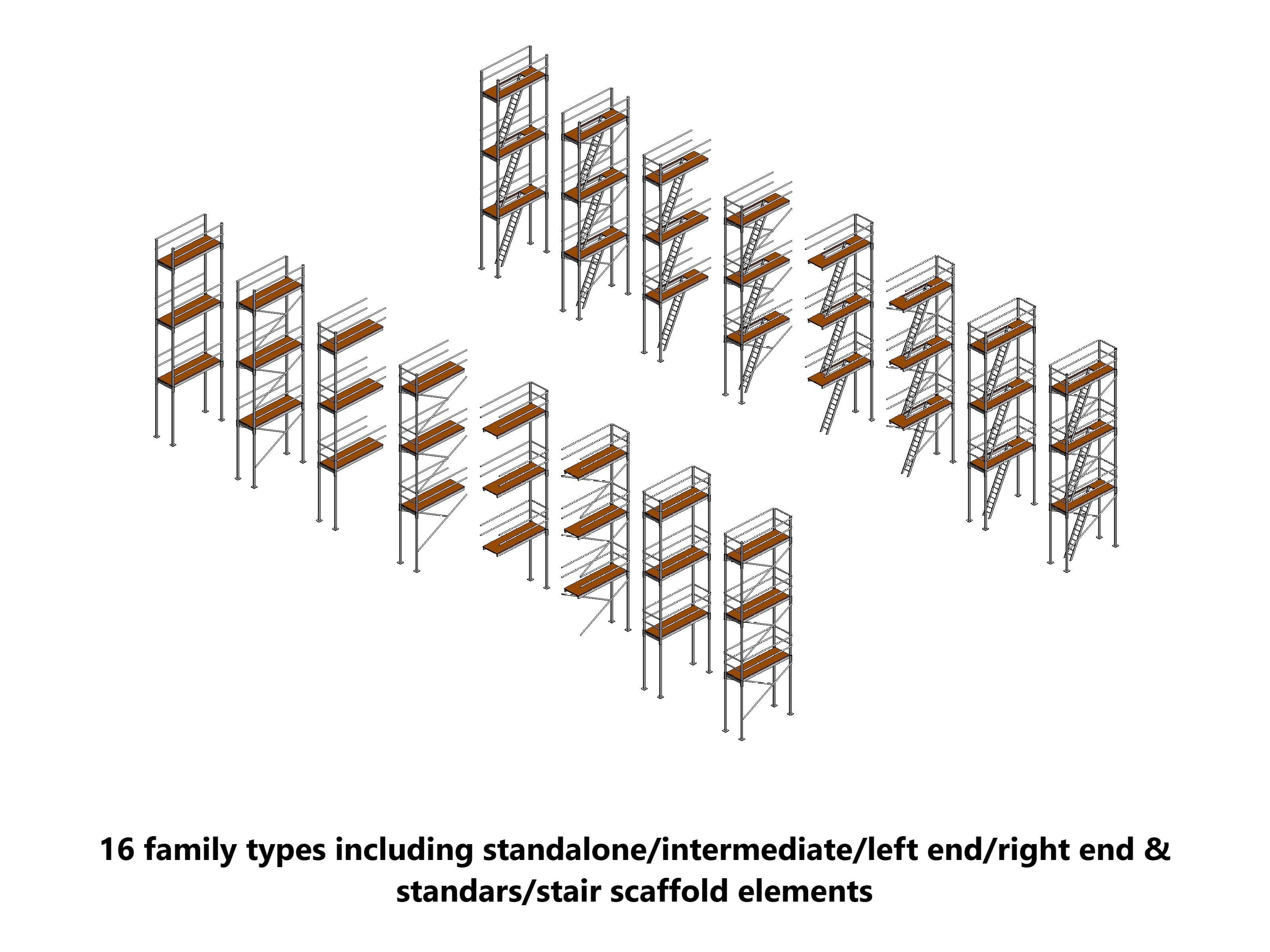 Scaffold - Revit Family 3D model | CGTrader