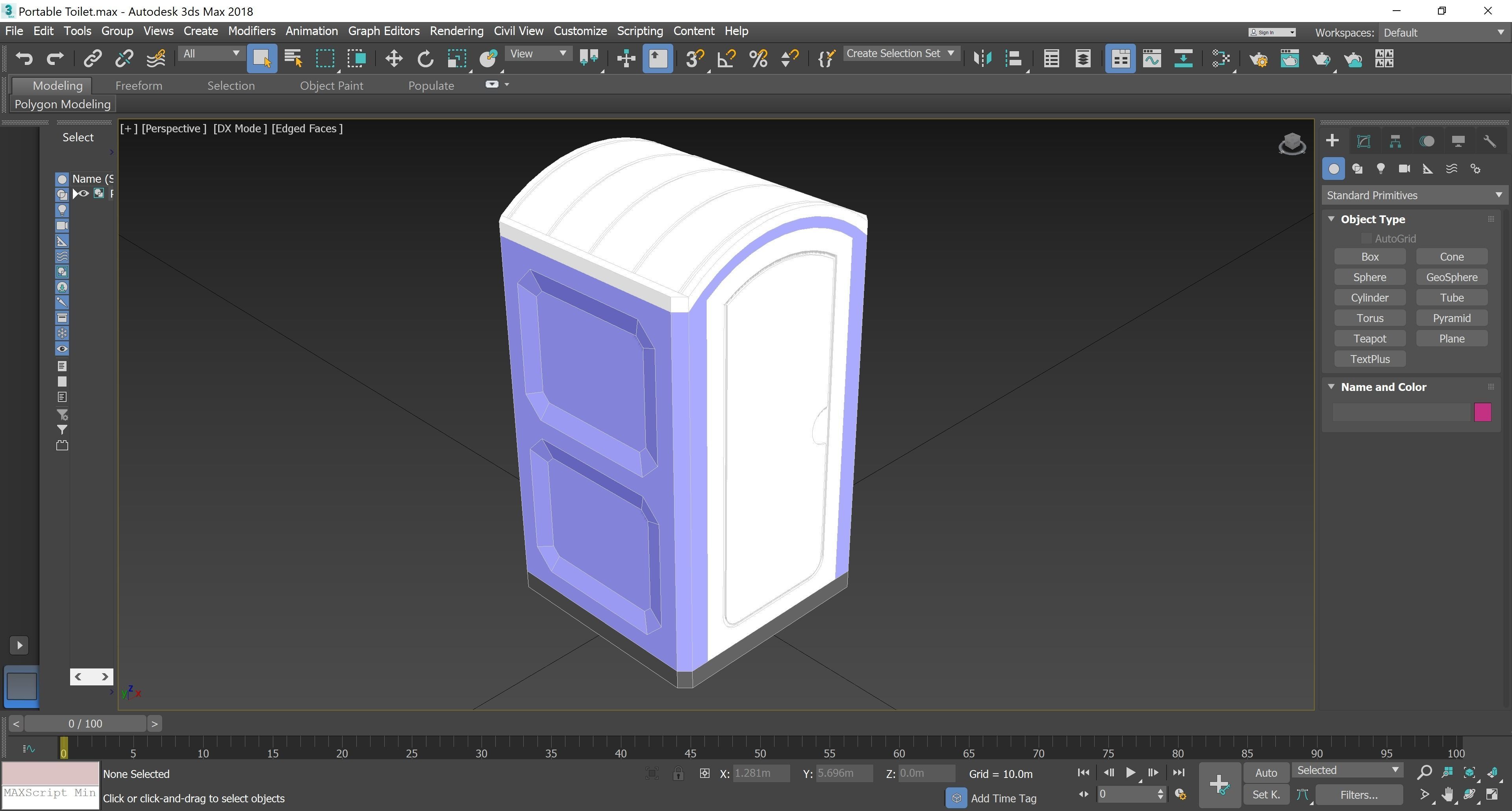 Portable Toilet - Revit Family 3D model | CGTrader