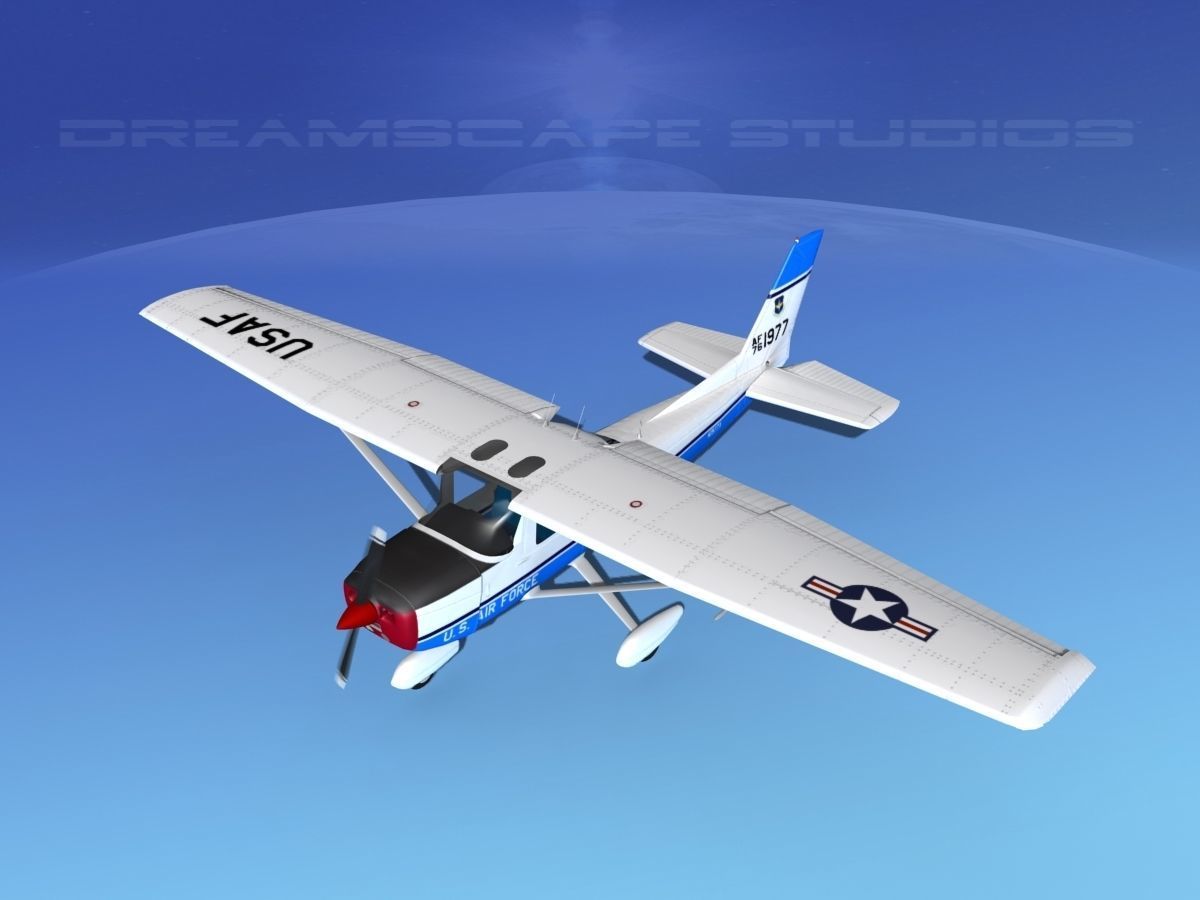 Cessna T-51 V01 3D model animated rigged | CGTrader