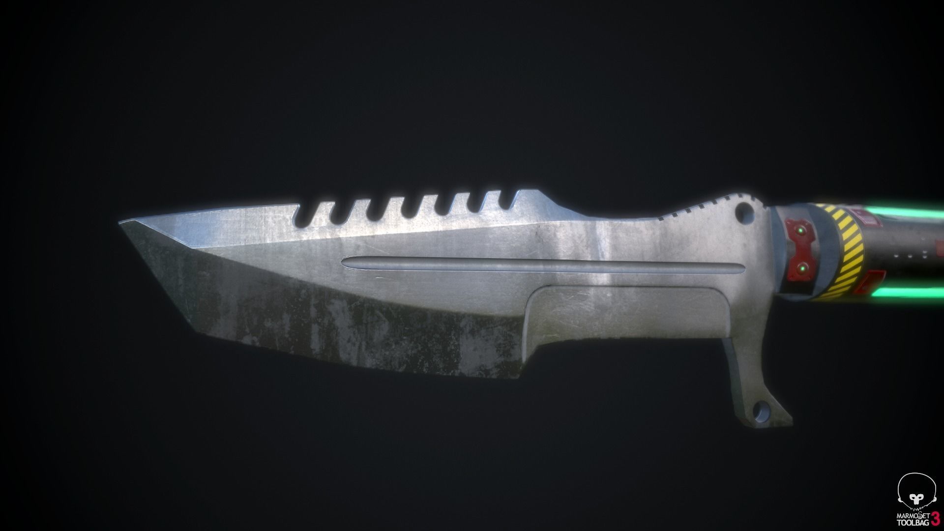 Sci-Fi Exploding Throwing Knife low poly model free VR / AR / low-poly ...