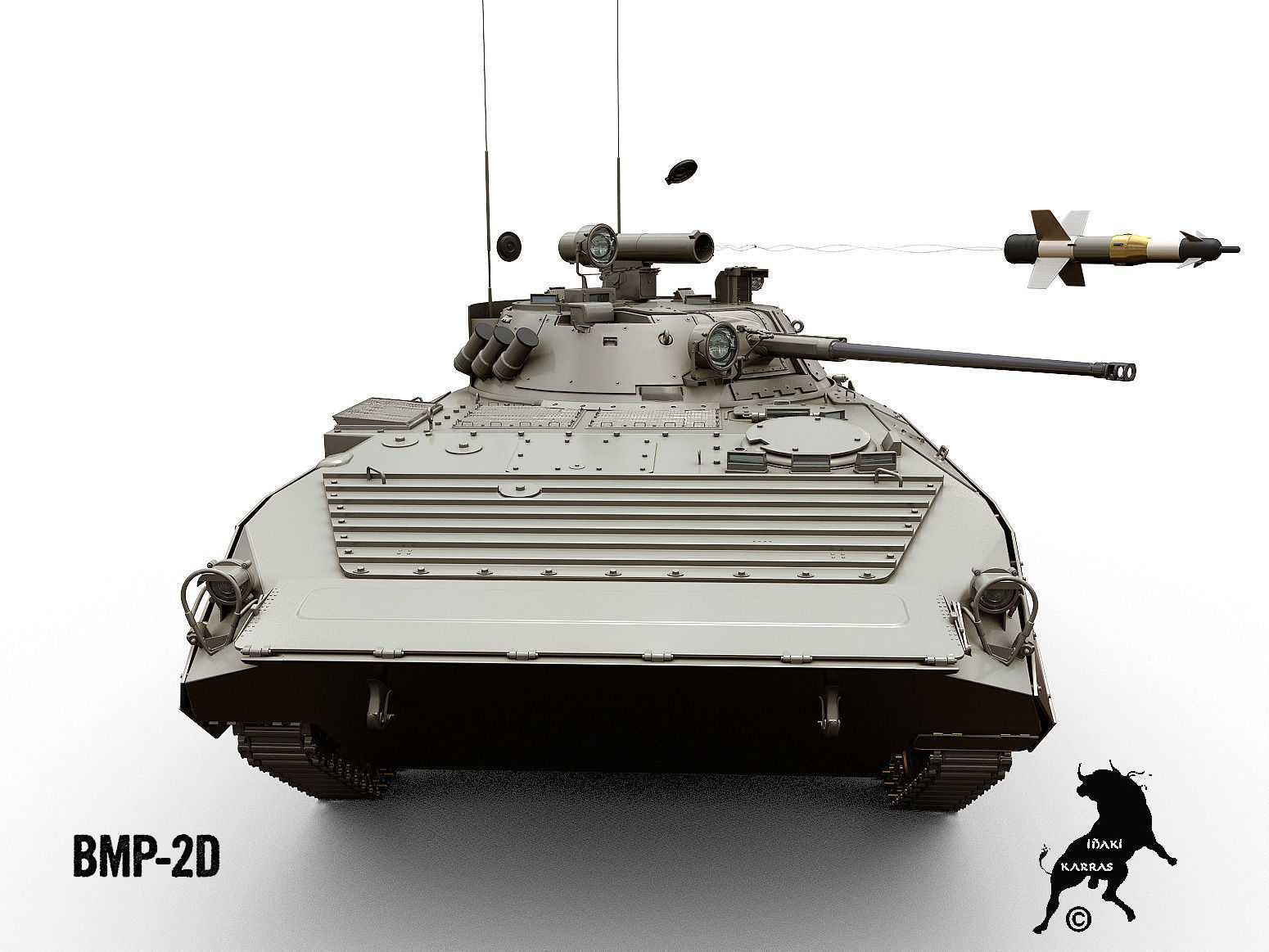 BMP-2D 3D Model MAX OBJ FBX | CGTrader.com