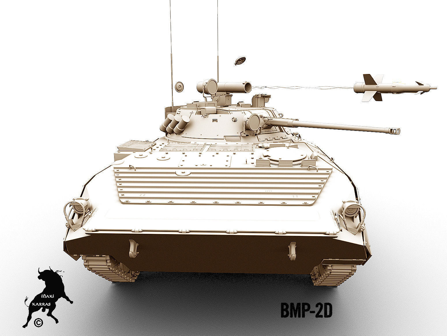 BMP-2D 3D Model MAX OBJ FBX | CGTrader.com