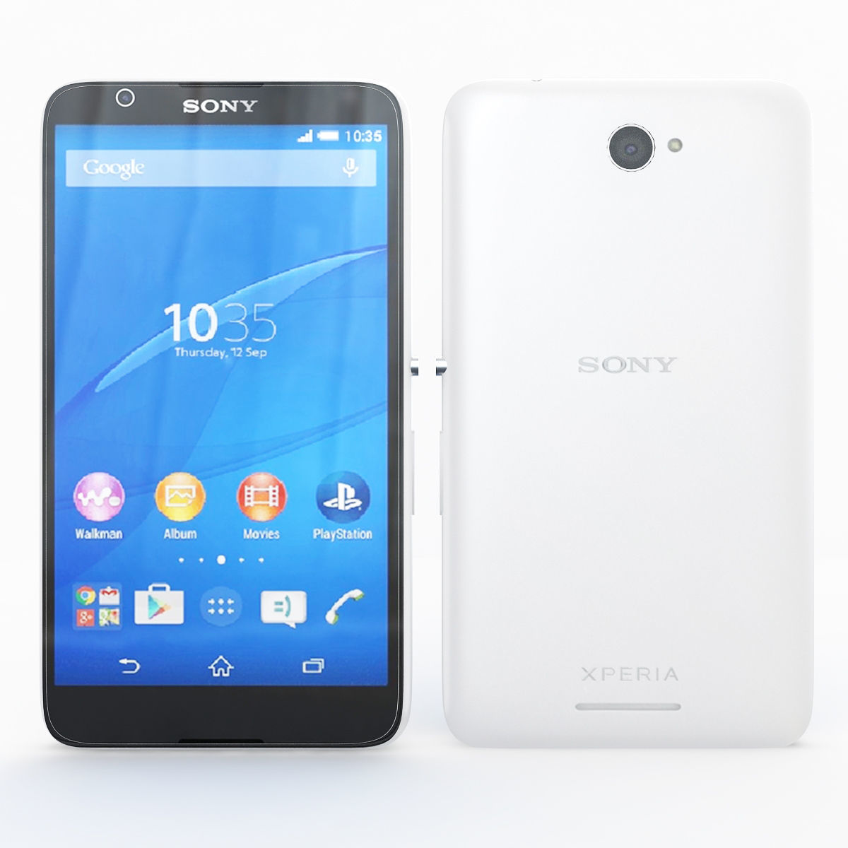 Sony Xperia E4 White 3D model | CGTrader
