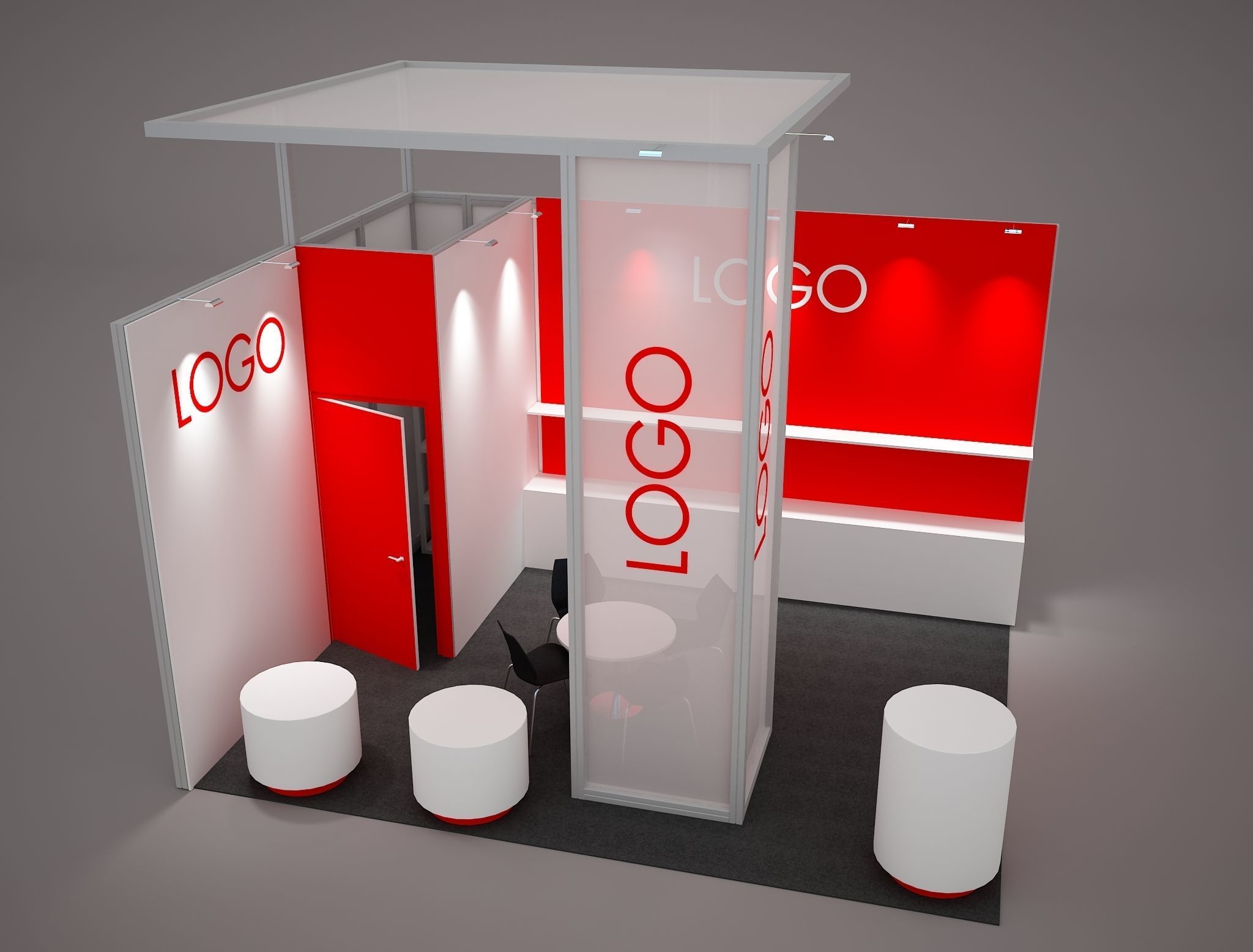Exhibition stand octanorm maxima 5x4 m 3D model 3D model | CGTrader