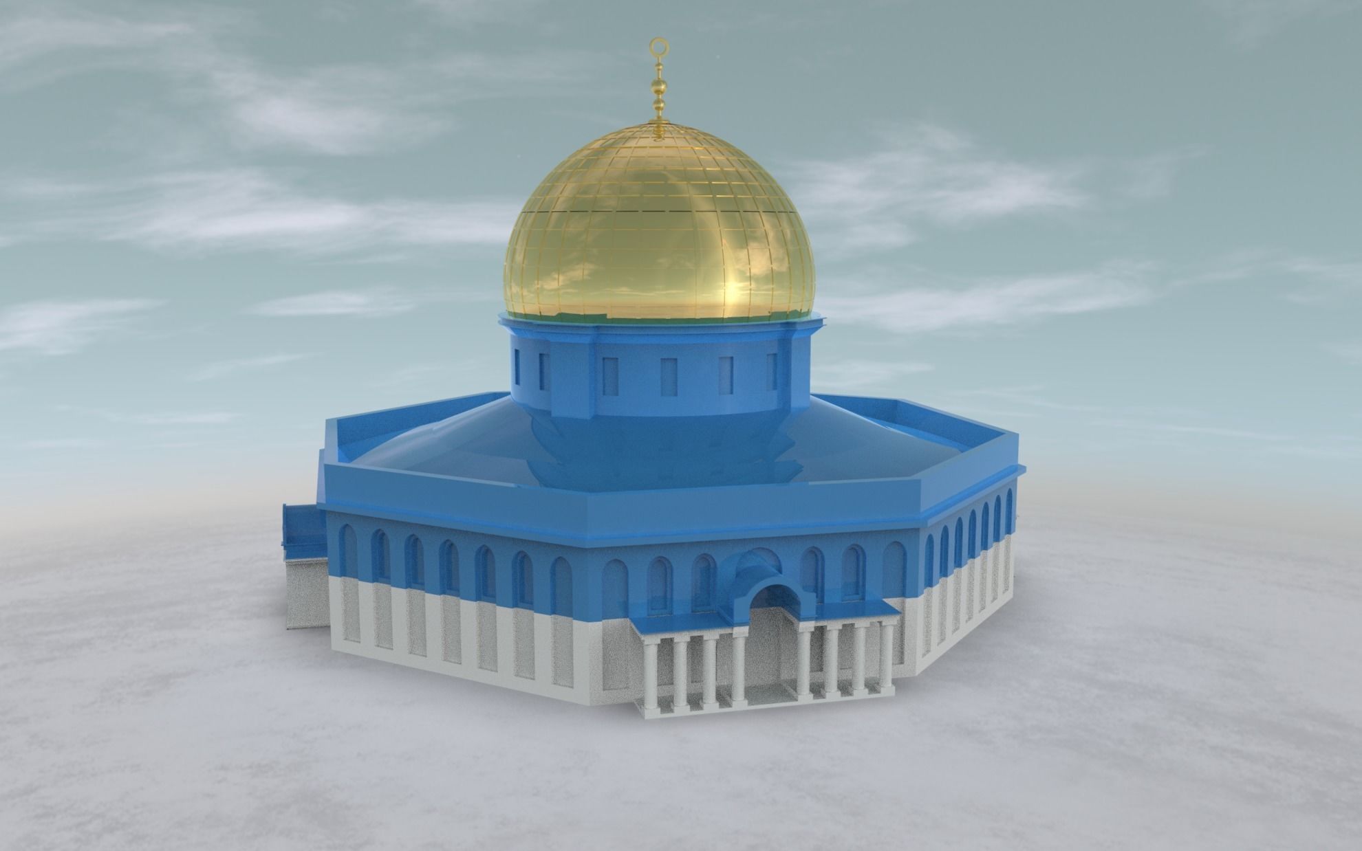 Al-Aqsa Mosque - Mescid-i Aksa 3D model 3D printable | CGTrader