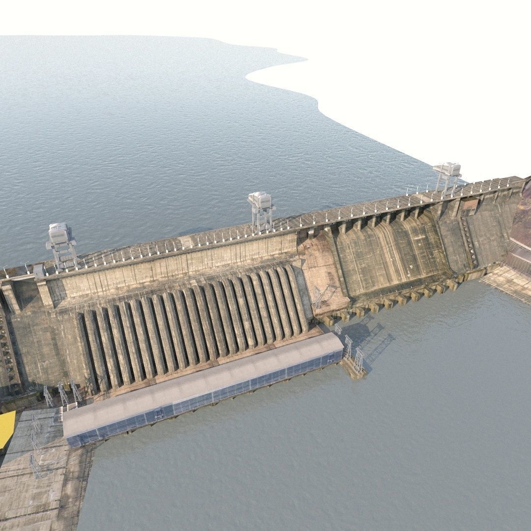 3D model Hydroelectric power station VR / AR / low-poly | CGTrader