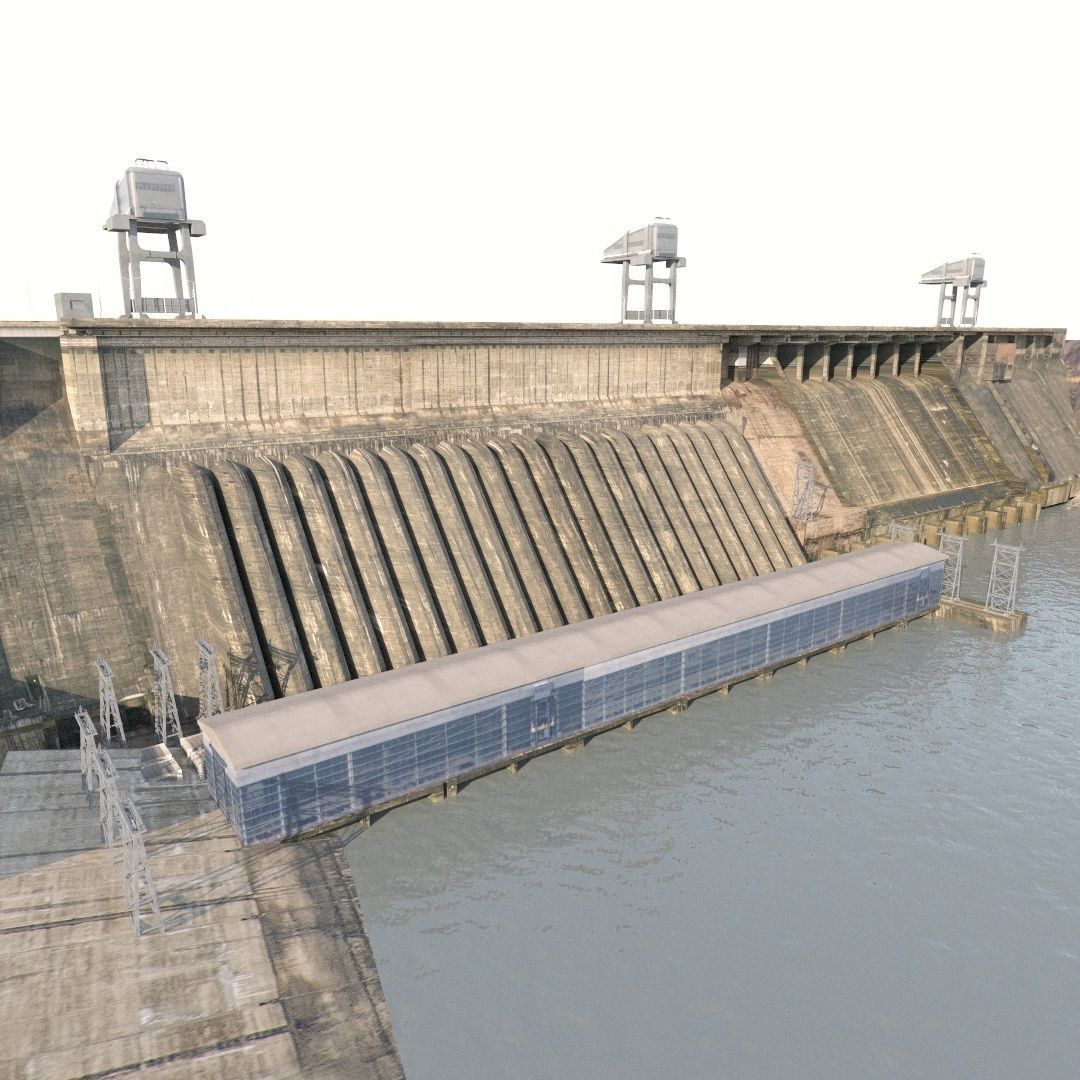 3D model Hydroelectric power station VR / AR / low-poly | CGTrader