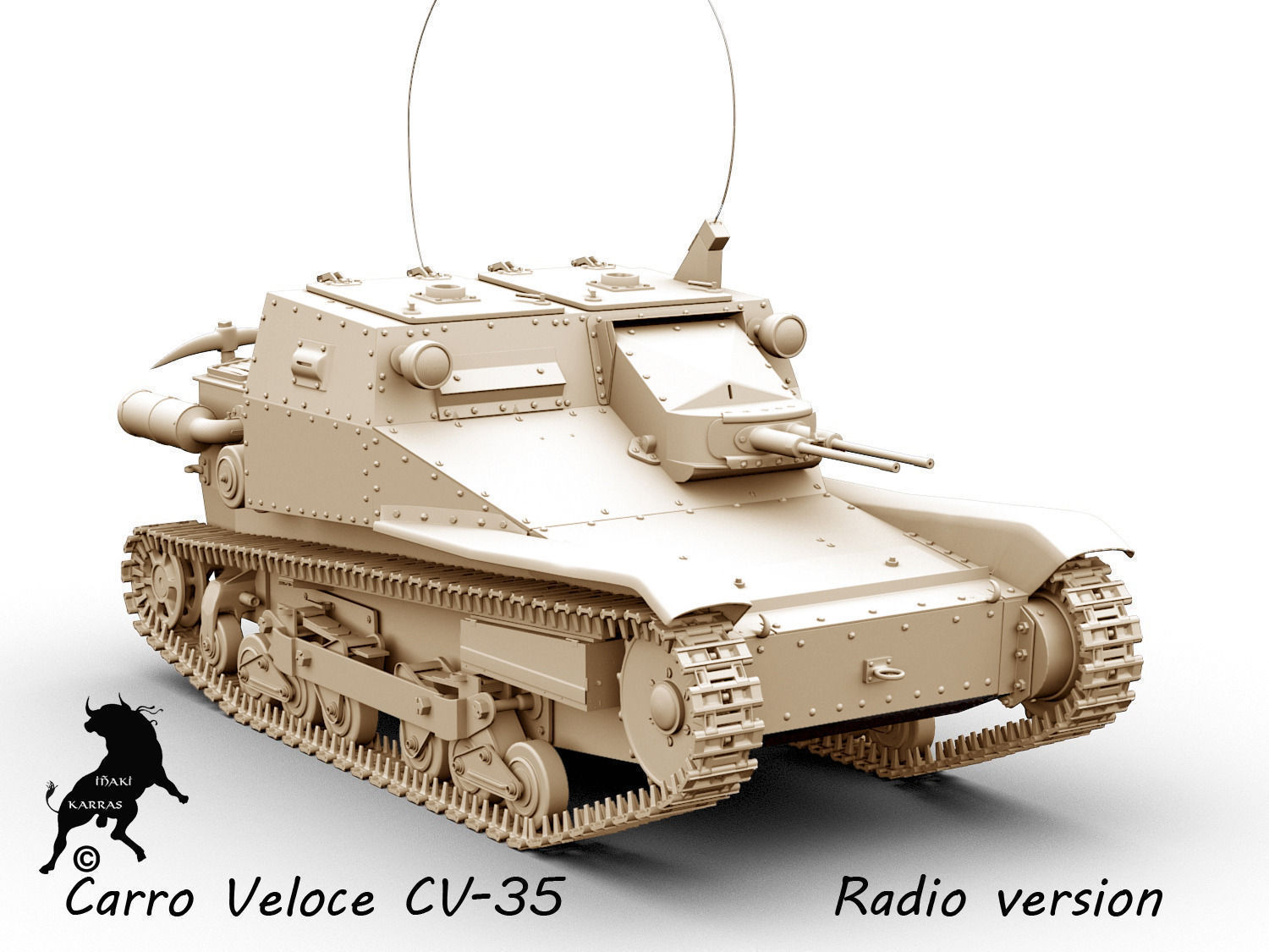 Carro Veloce CV-35 Radio 3D Model .max .obj .fbx - CGTrader.com