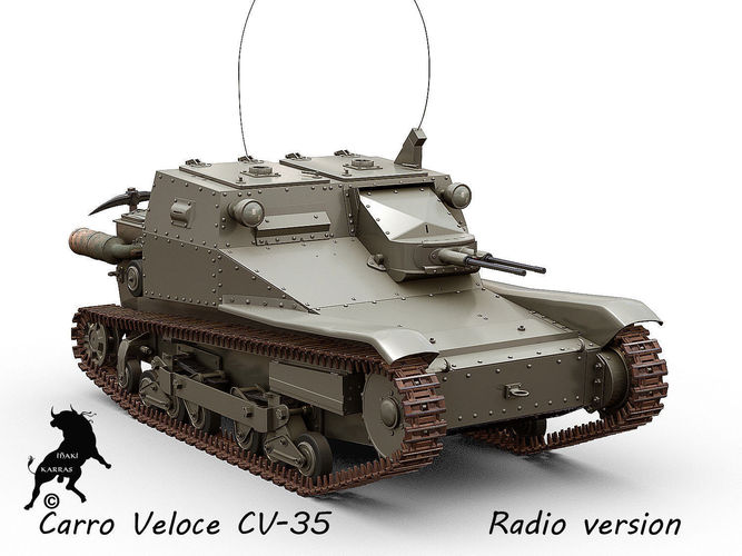 Carro Veloce CV-35 Radio 3D Model .max .obj .fbx - CGTrader.com