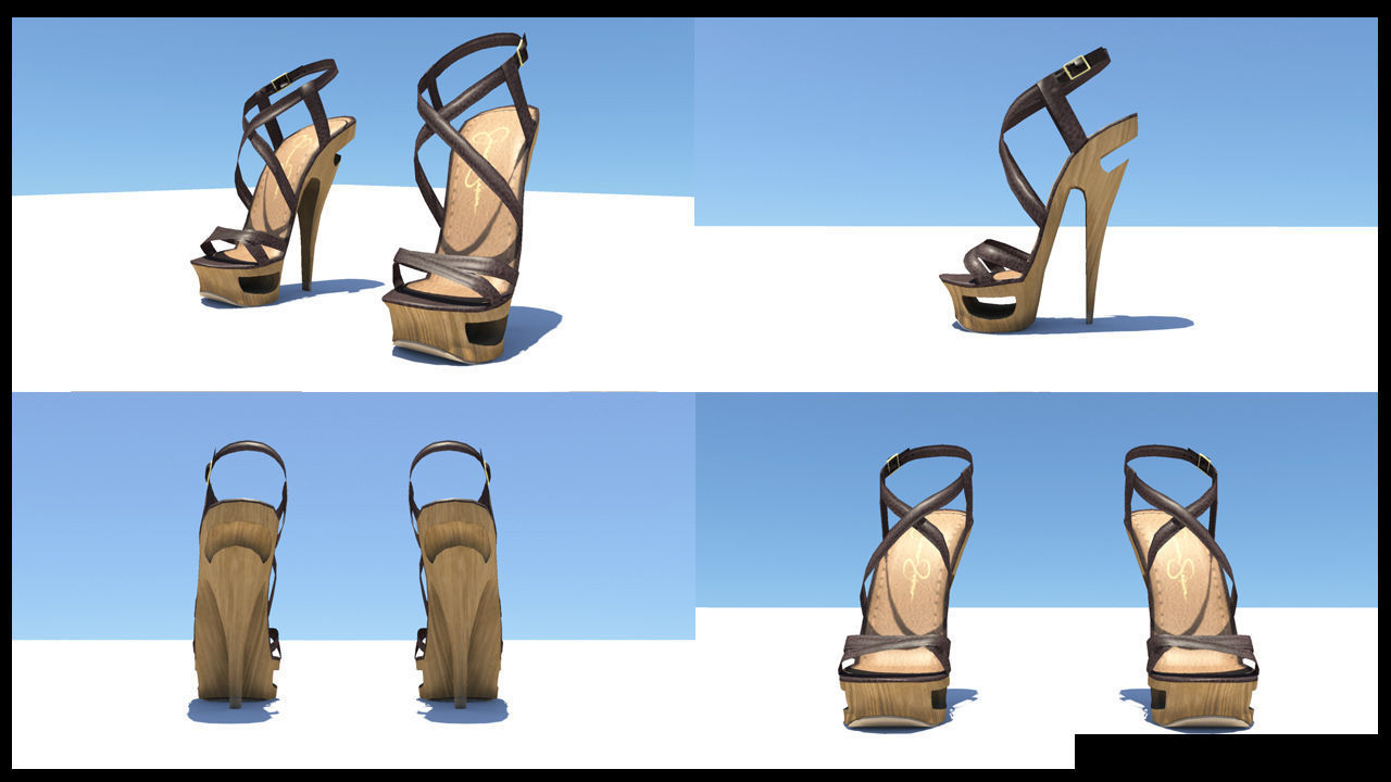 High Heel Low poly free VR / AR / low-poly 3D model | CGTrader