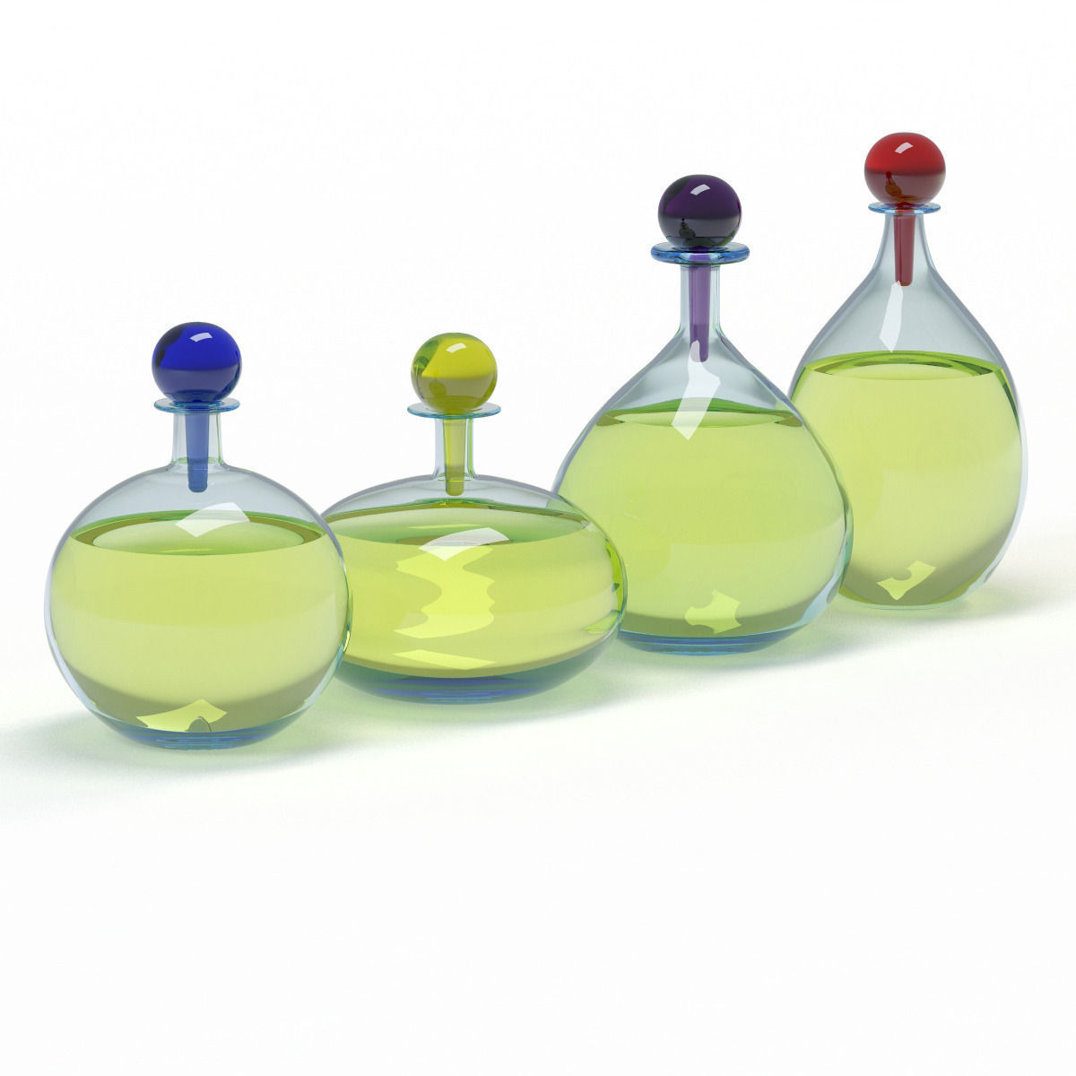 Glass containers 3D model | CGTrader