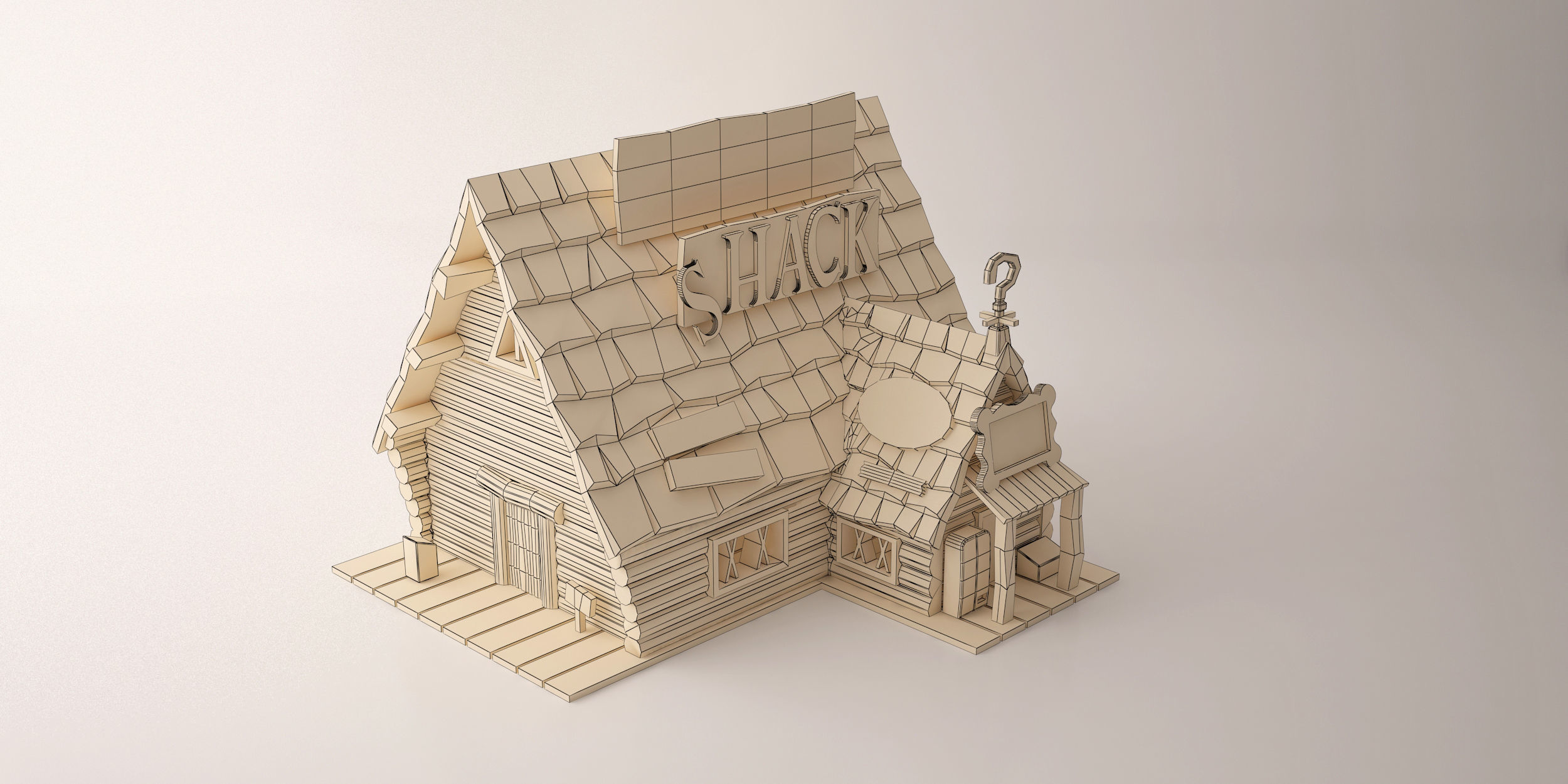 Gravity Falls Mystery Shack 3D model 3D printable | CGTrader