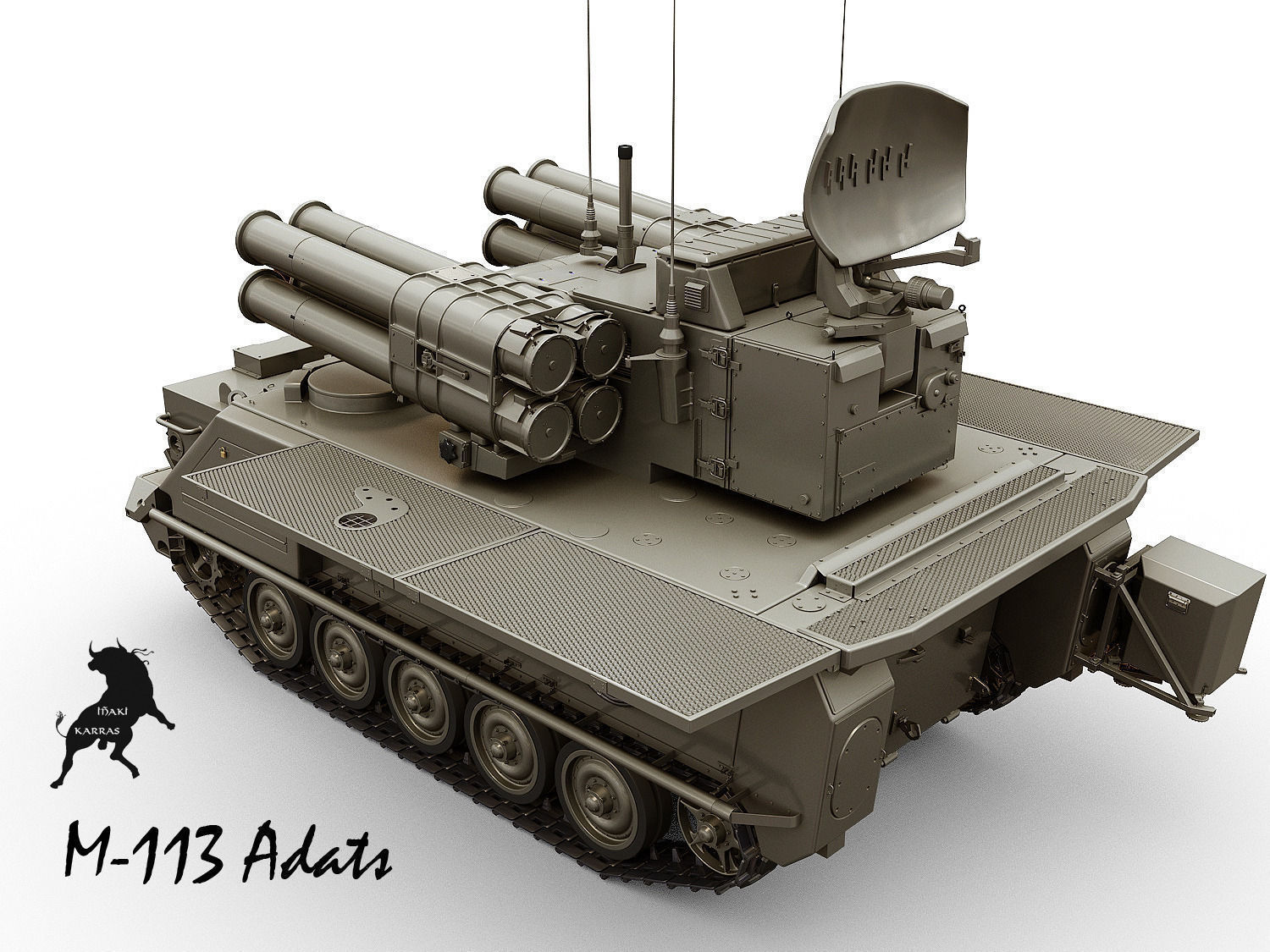 M113 ADATS 3D Model MAX OBJ FBX - CGTrader.com