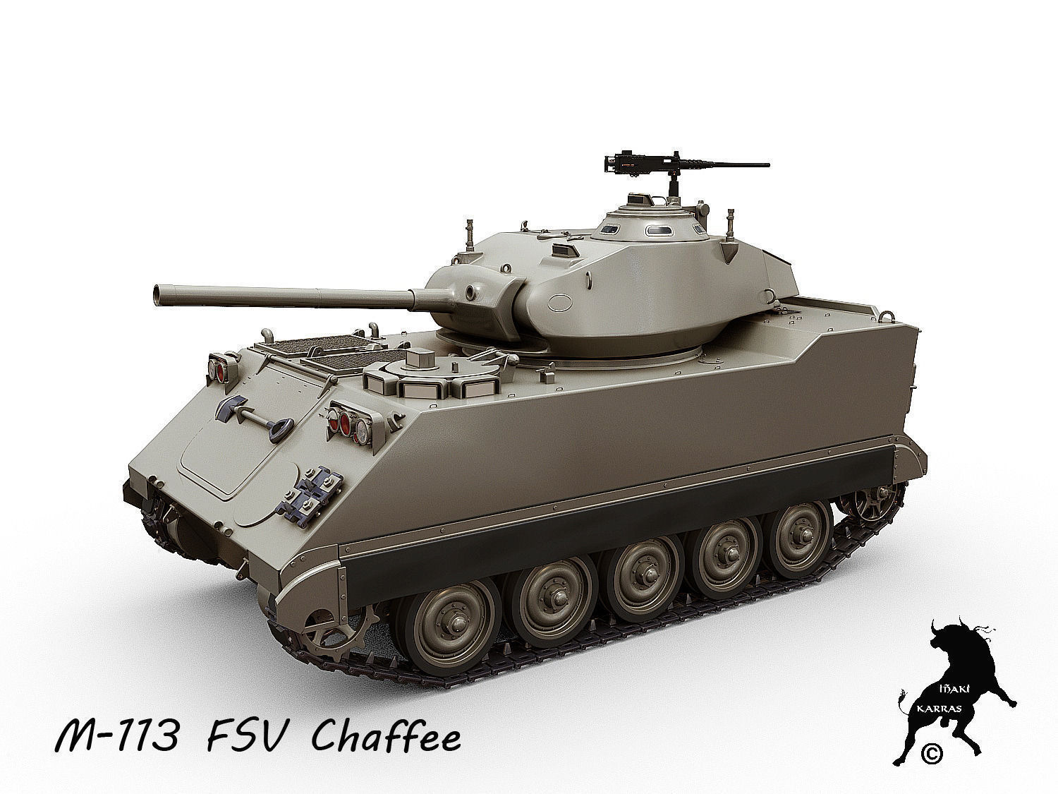 M113 FSV Chaffee 3D Model MAX OBJ FBX - CGTrader.com