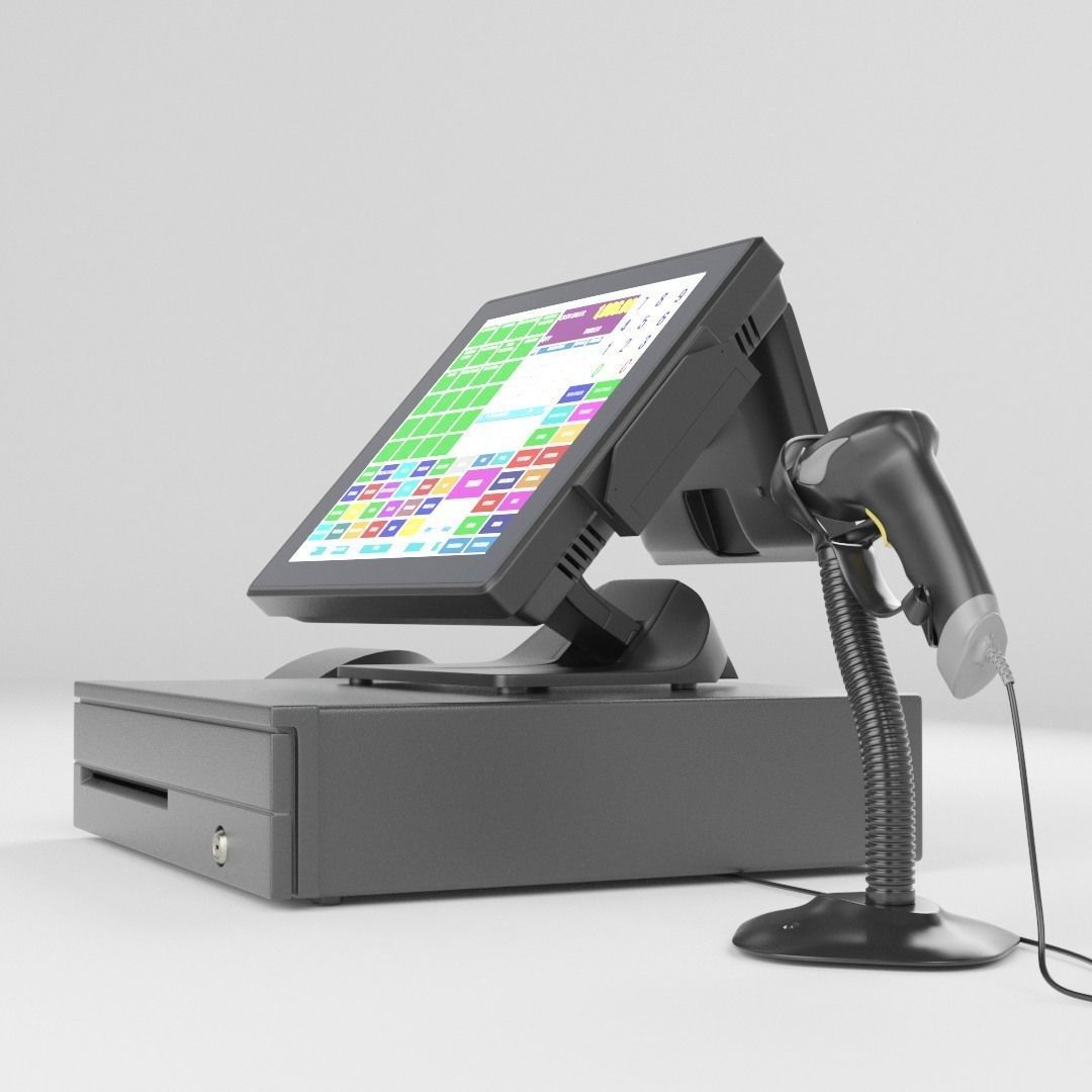 Online POS terminal Posiflex XT5515 3D model | CGTrader