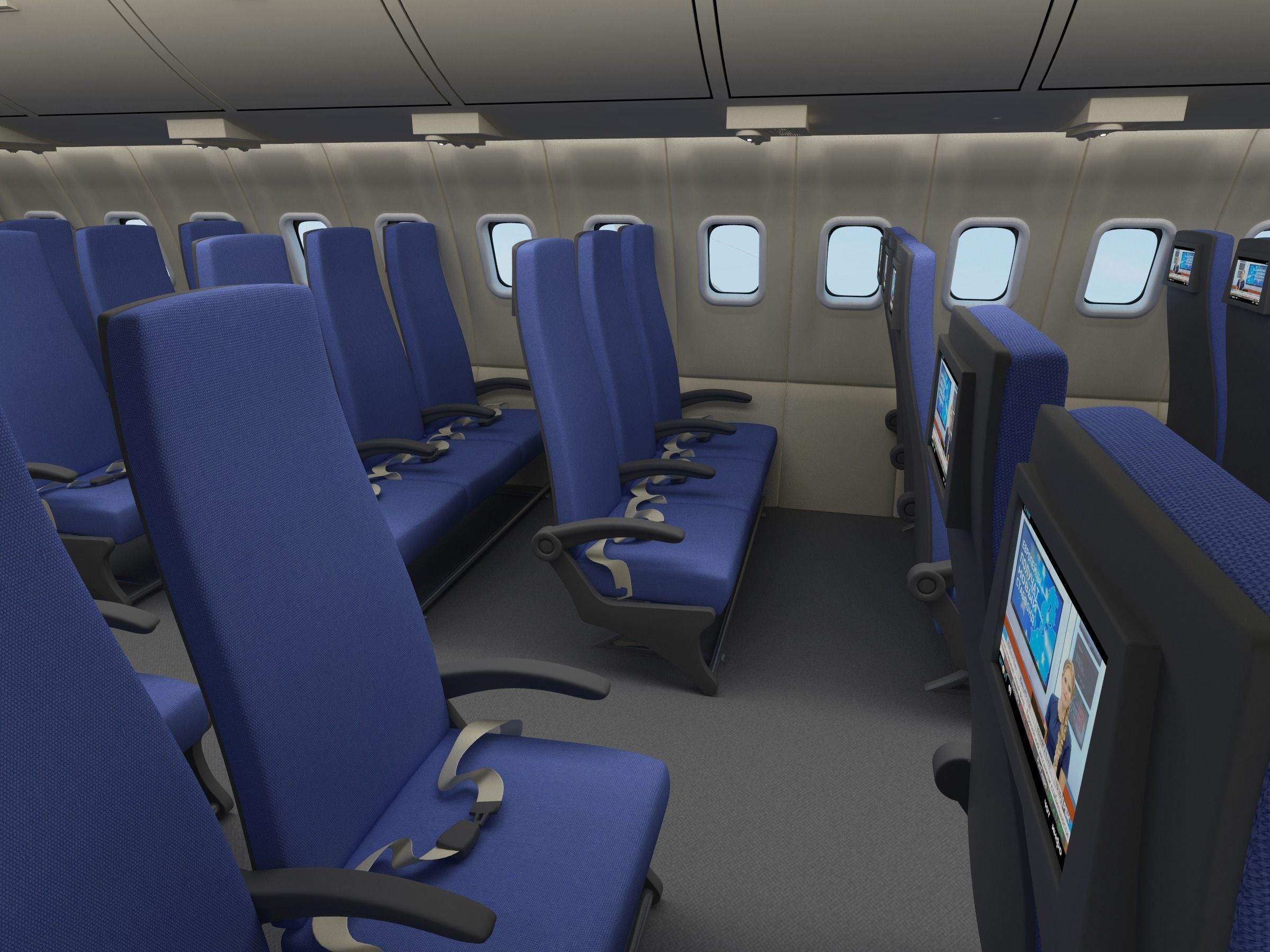 3D model Cabin of aircraft VR / AR / low-poly | CGTrader