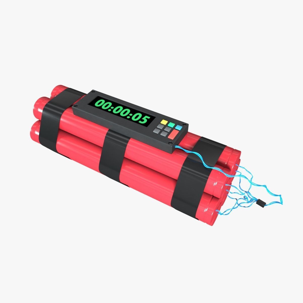 Bomb with Timer 3D model | CGTrader