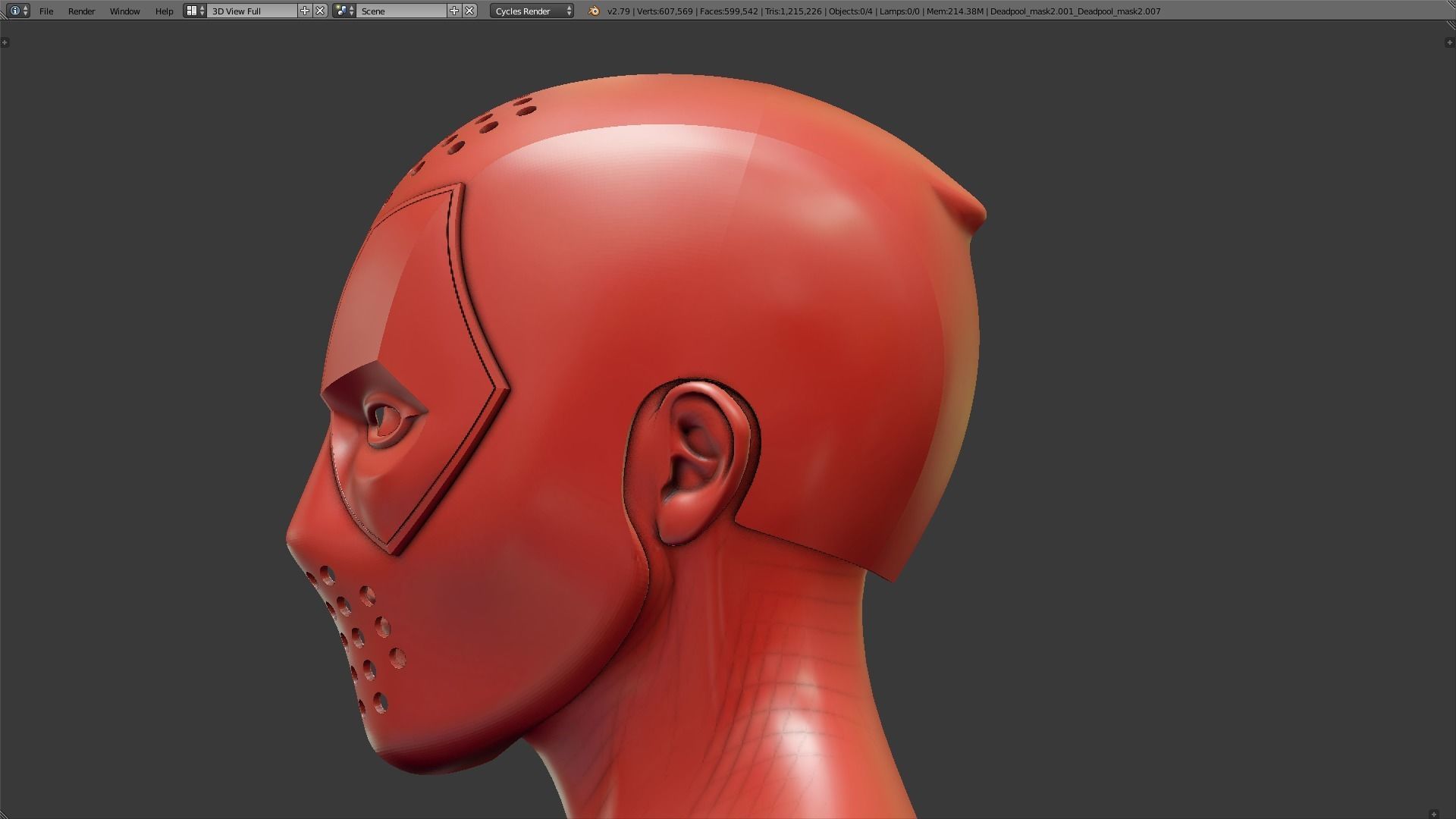 Deadpool Faceshell 3D model 3D printable | CGTrader