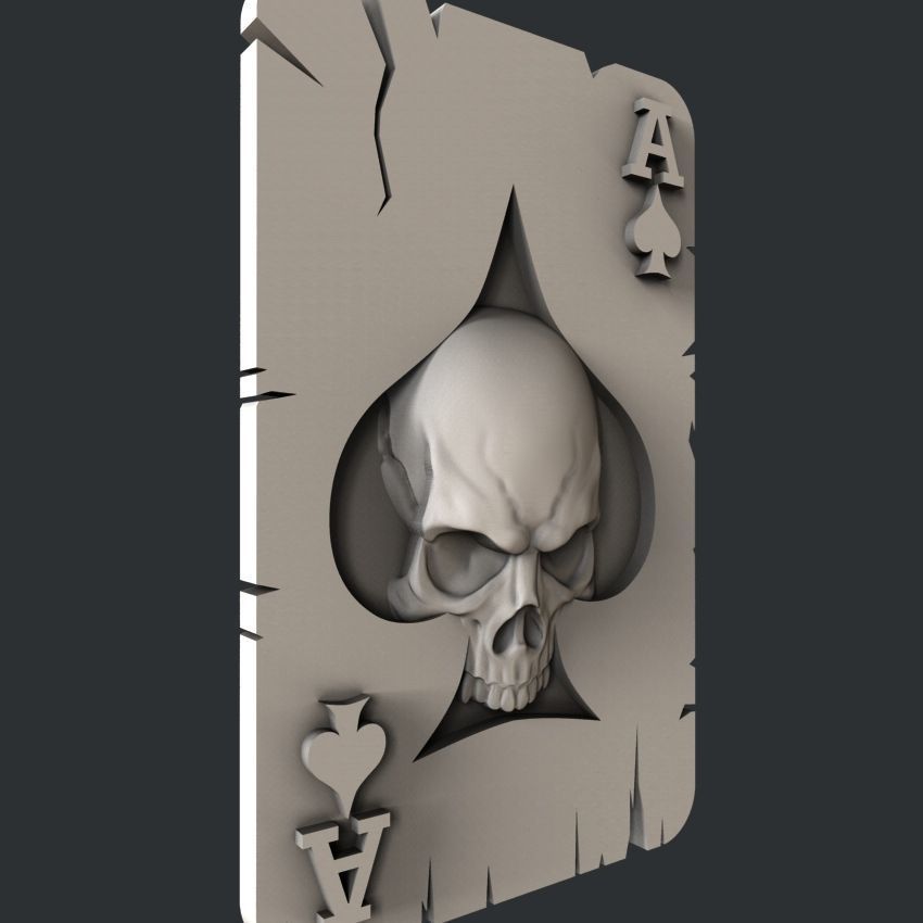 3d STL models for CNC ace of spades 3D model | CGTrader