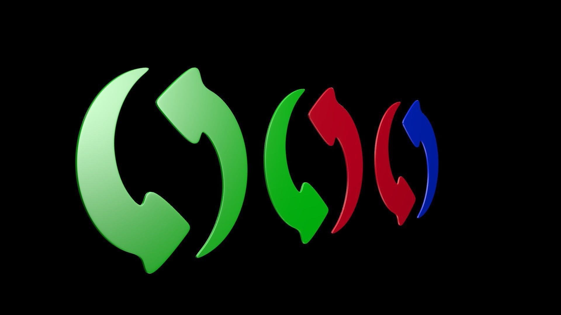 Symbols circular arrows 3D model | CGTrader
