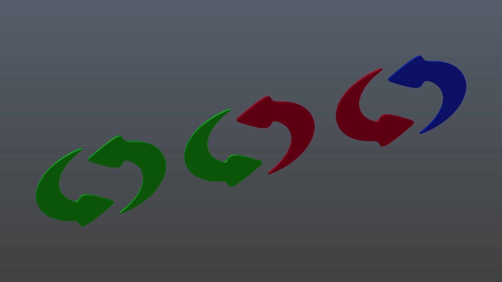 Symbols circular arrows 3D model | CGTrader