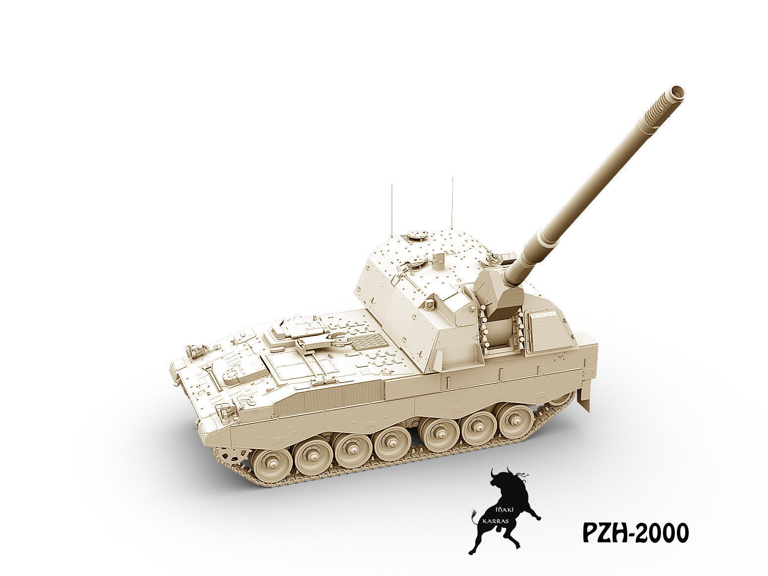 Pzh-2000 3D Model .max .obj - CGTrader.com