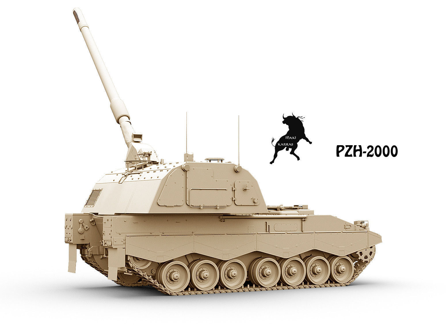 Pzh-2000 3D Model .max .obj - CGTrader.com