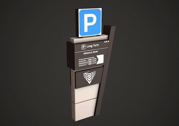 3D model Parking Stand Low Poly VR / AR / low-poly | CGTrader