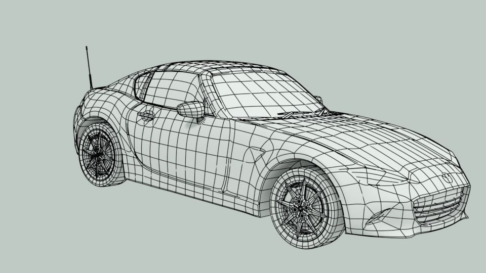 Mazda mx 5 hardtop unity 3d cycles ready 3D model animated | CGTrader