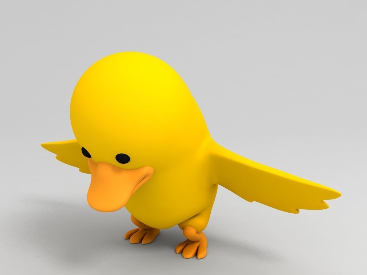 Rigged Yellow Duck Character 3D model rigged | CGTrader